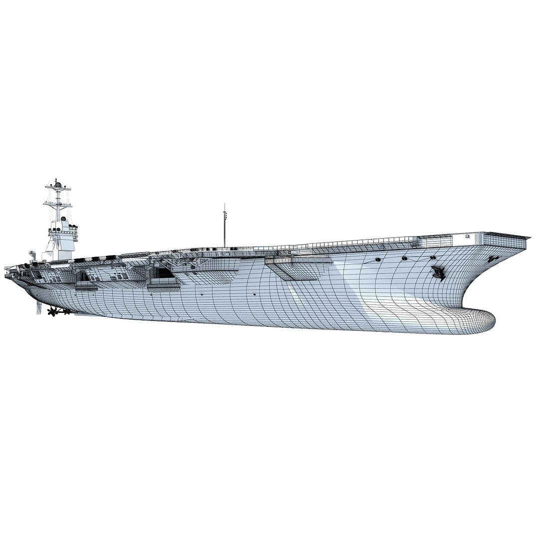 uss gerald r f 3d model