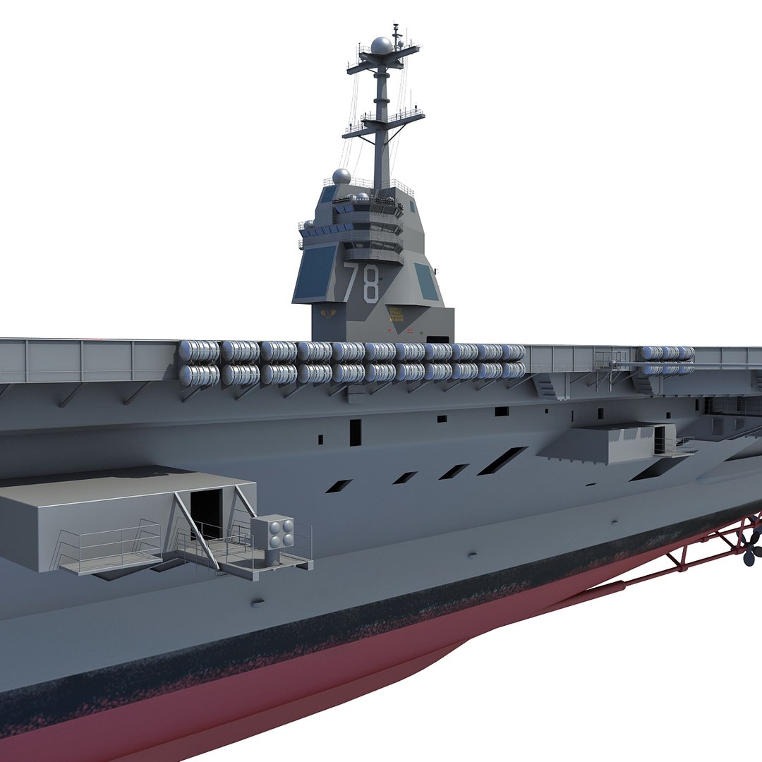 uss gerald r f 3d model