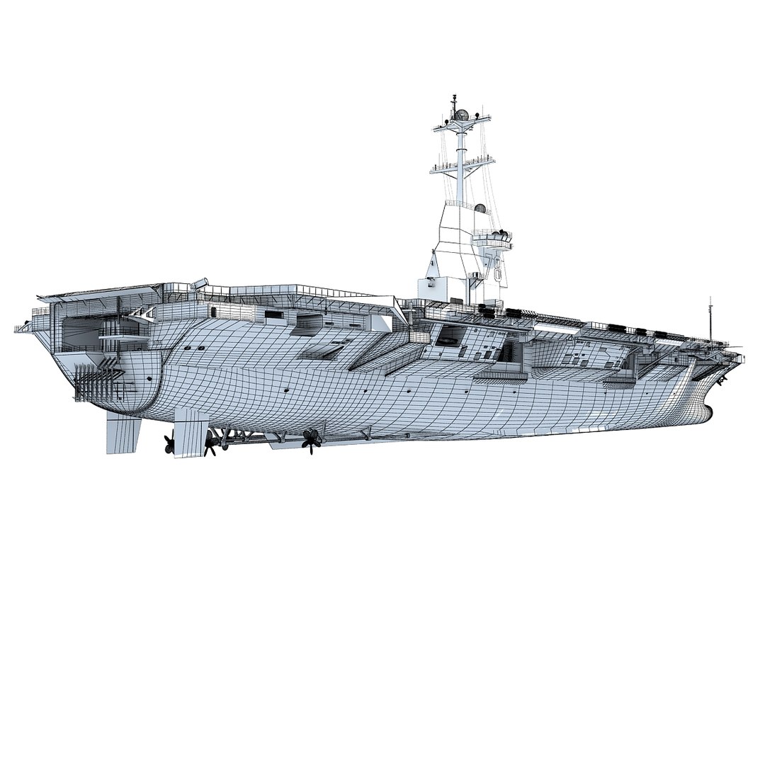 uss gerald r f 3d model