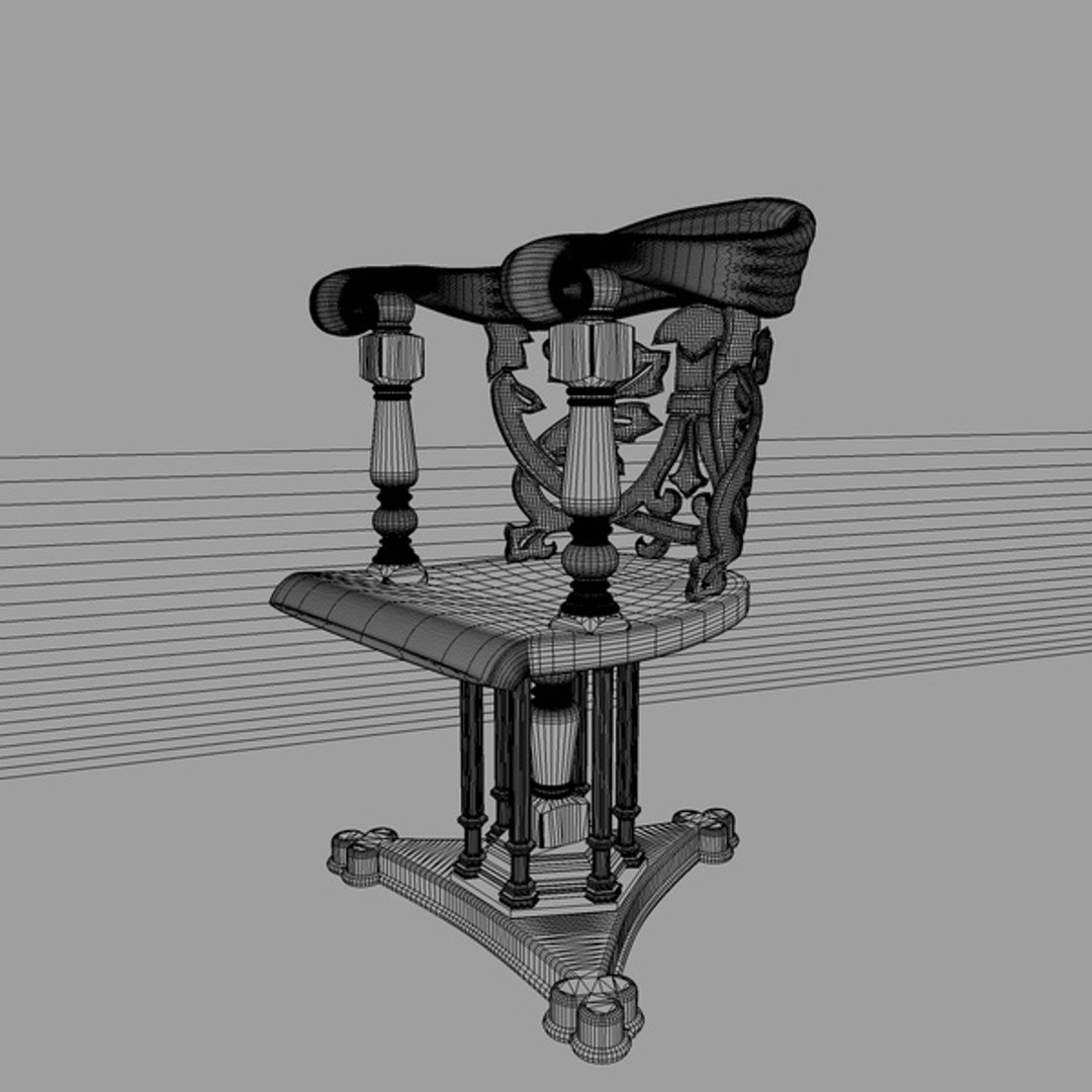 3d Model Of Victorian Chair