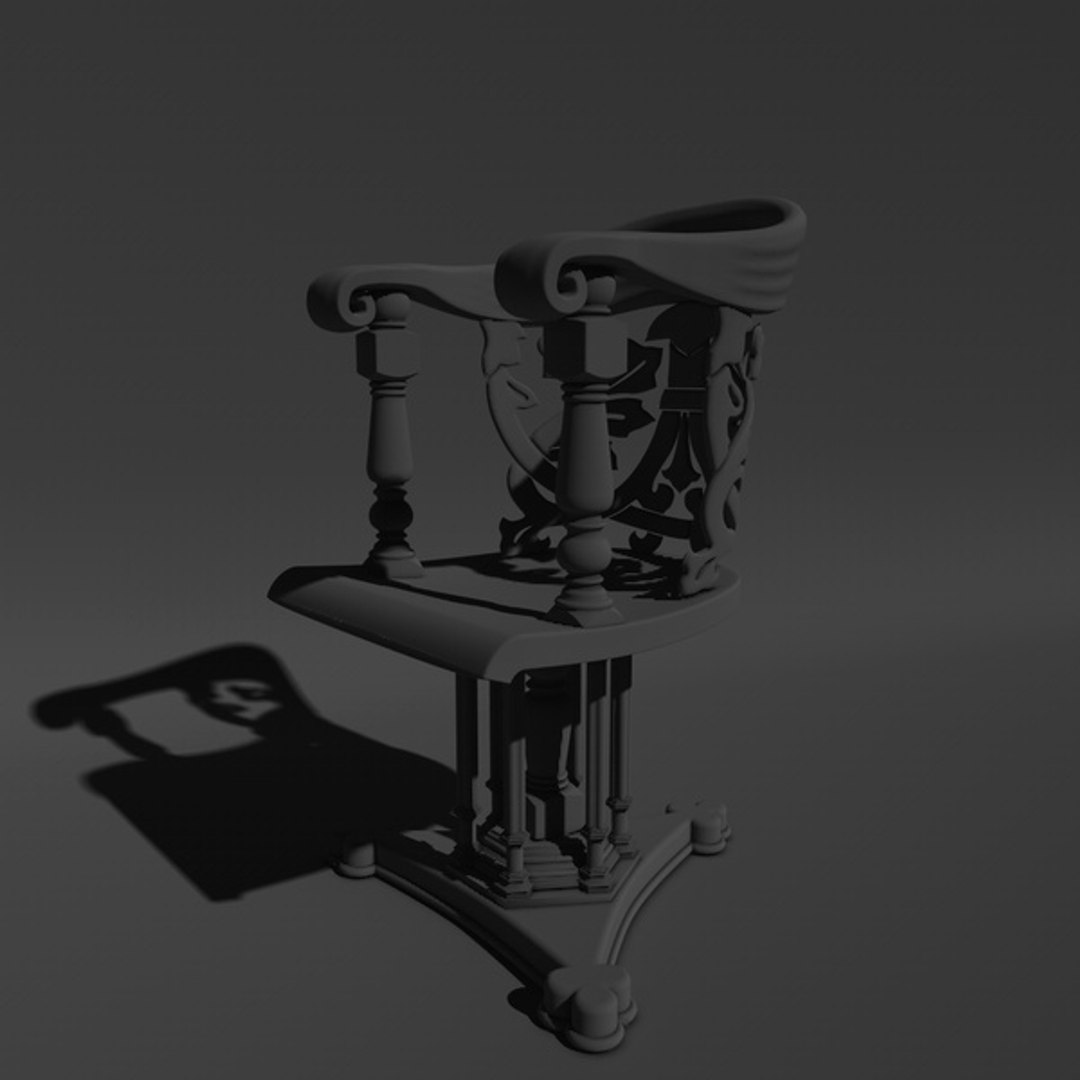 3d Model Of Victorian Chair