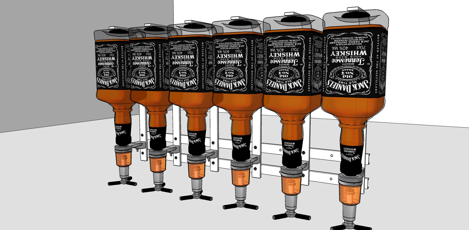 3D model liquor dispenser bottles - TurboSquid 1313829