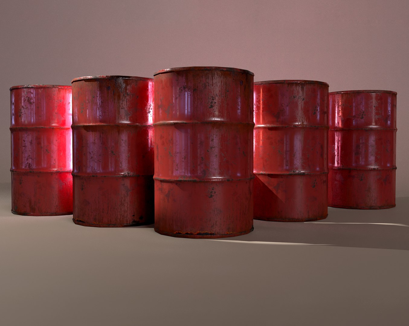 3D Red Rusty Oil Barrel - TurboSquid 2105486