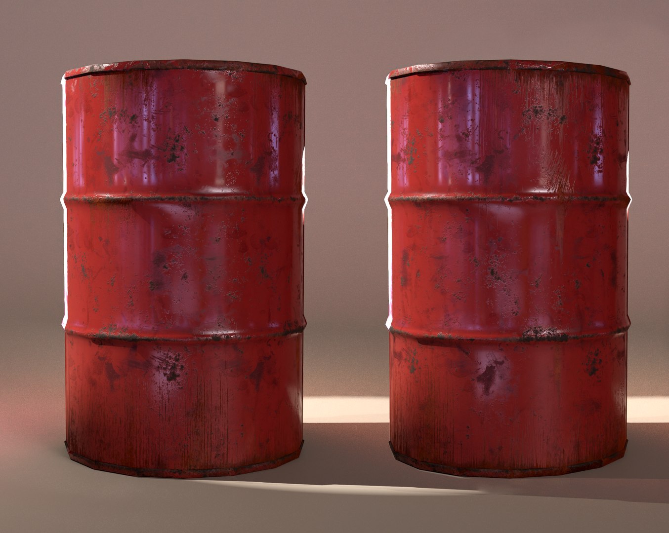 3D Red Rusty Oil Barrel - TurboSquid 2105486