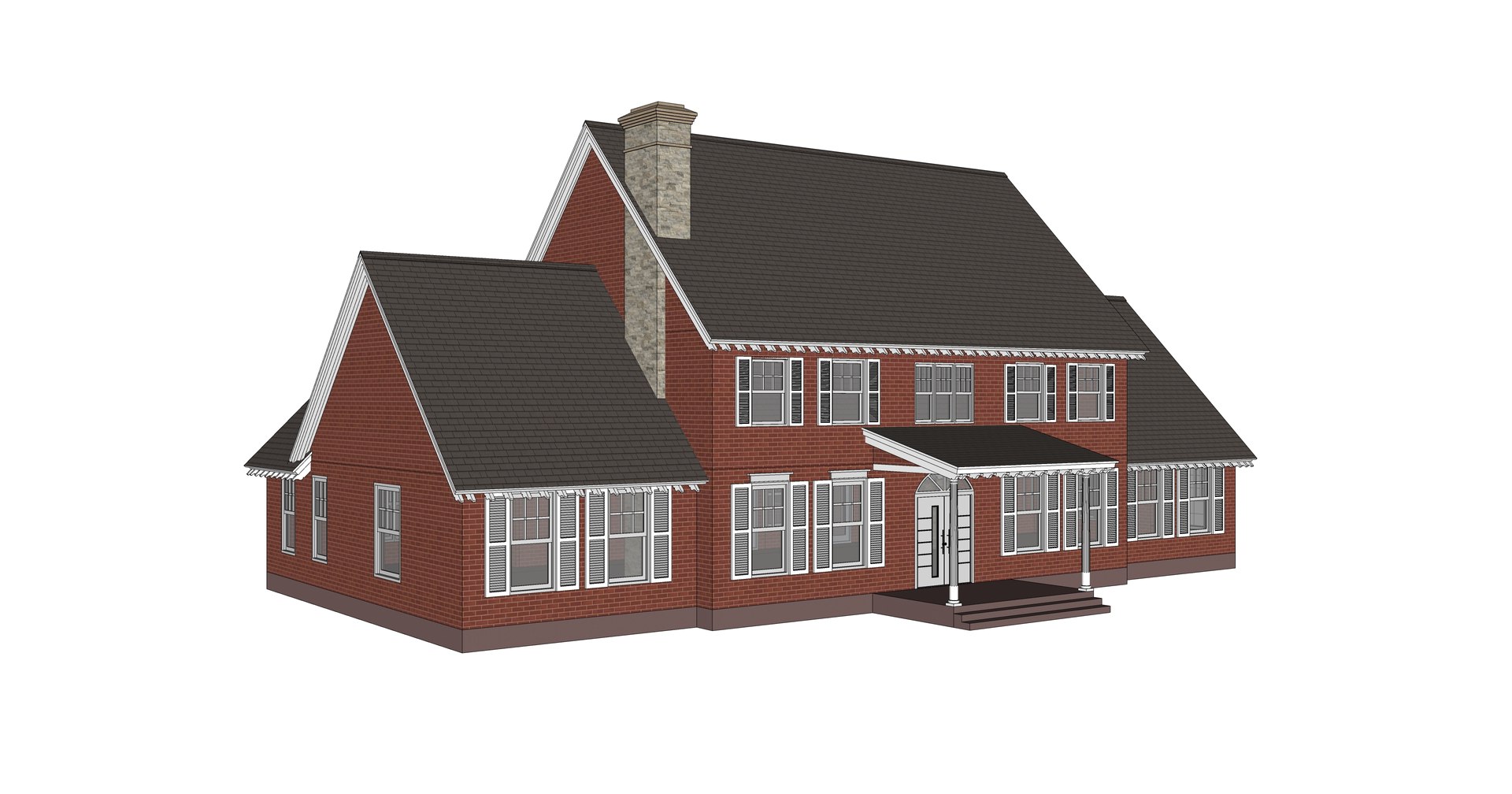 Colonial House -18 3D Model - TurboSquid 2235113