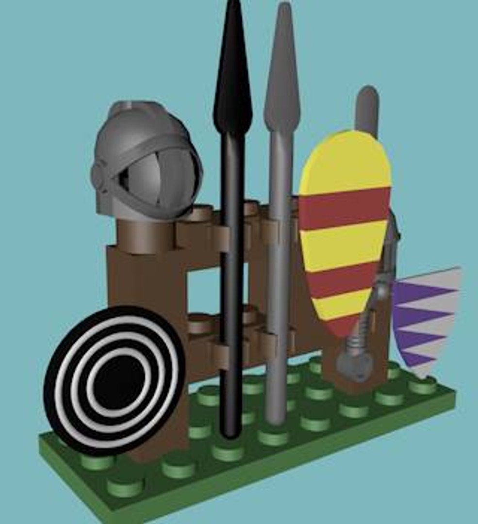 3d Model Lego Weapon Rack