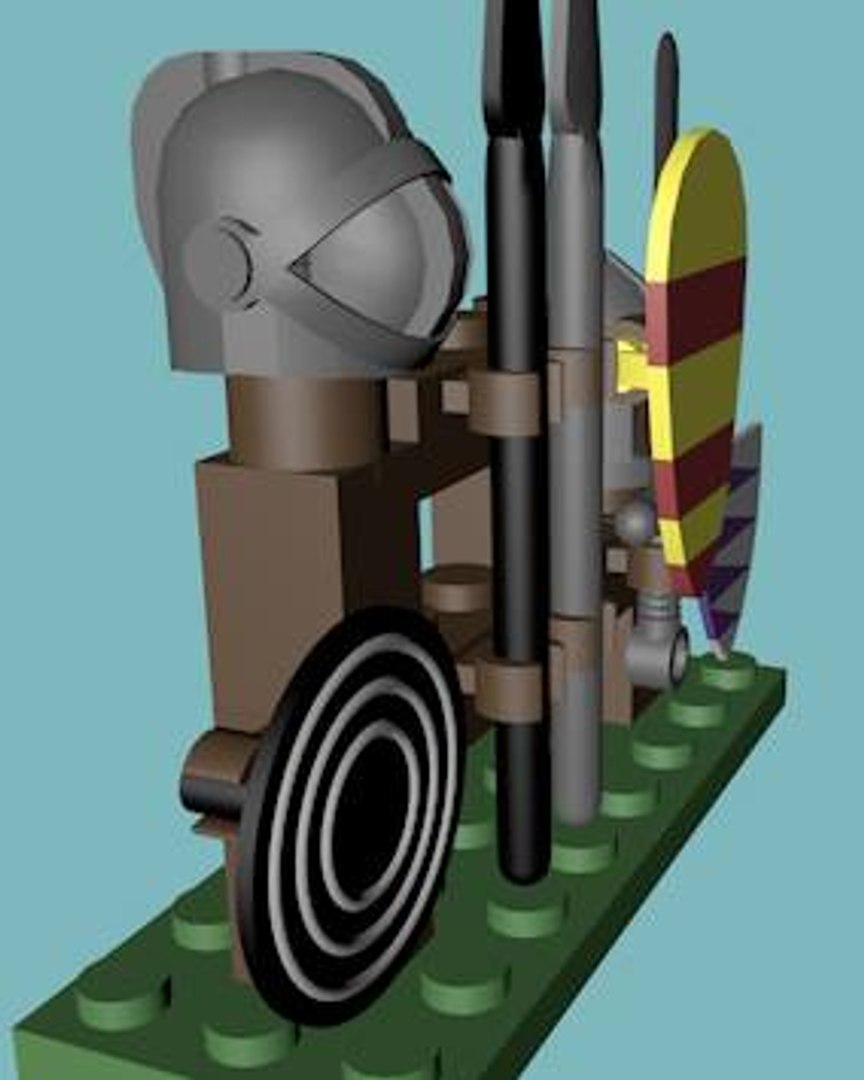3d Model Lego Weapon Rack