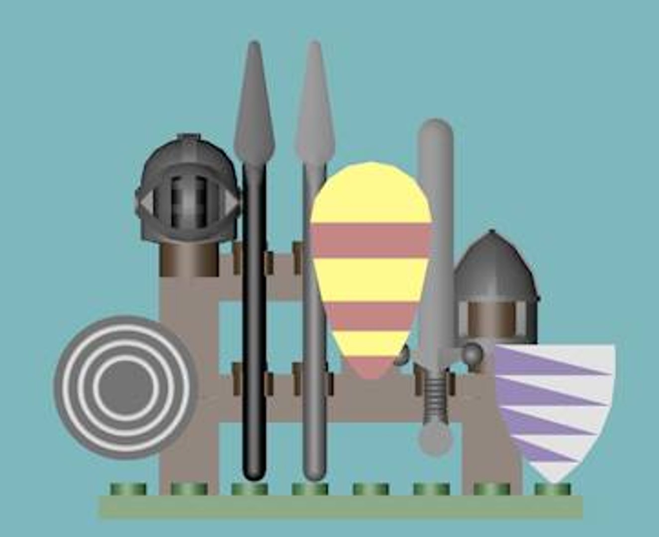 3d Model Lego Weapon Rack