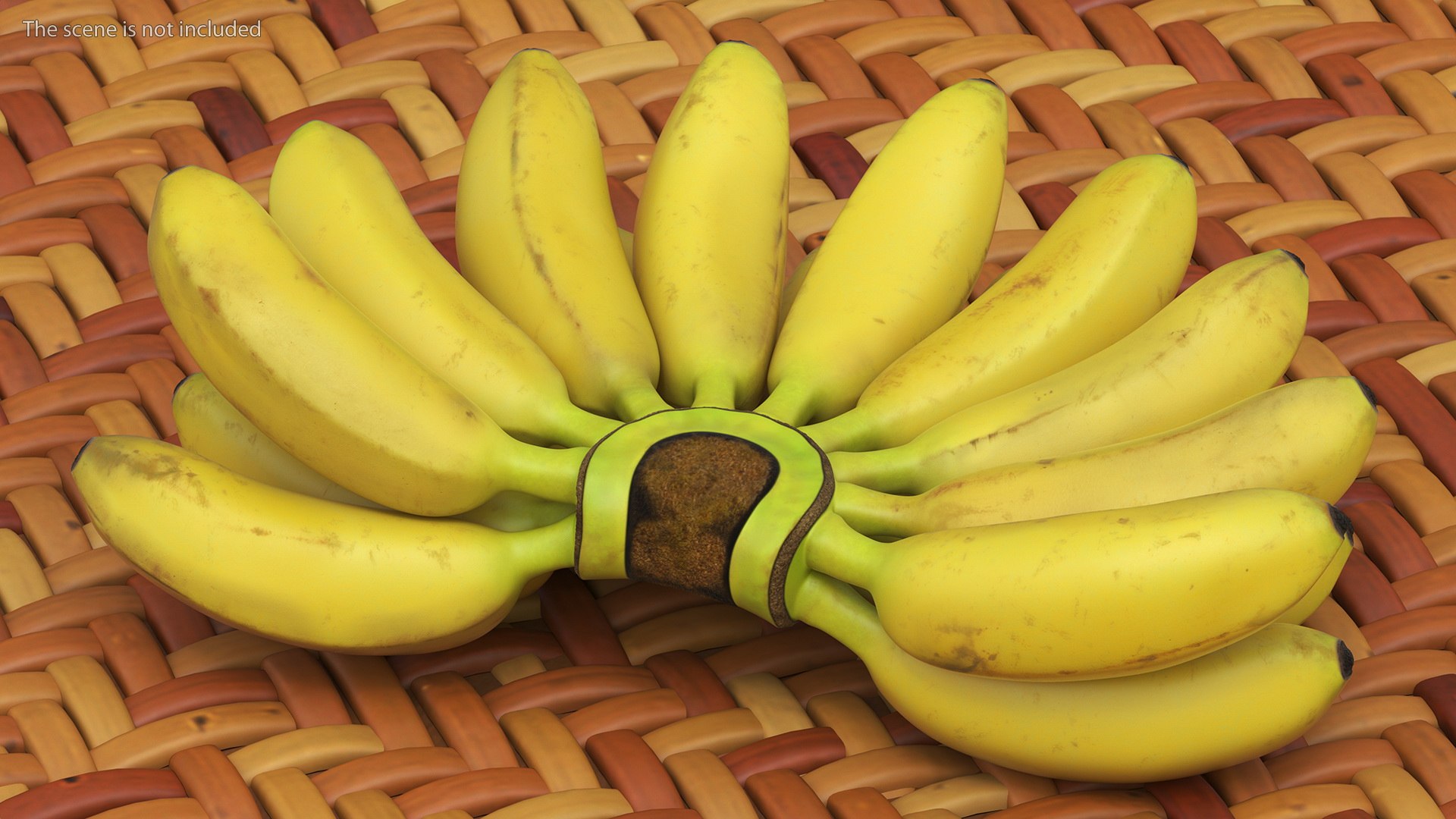 Old Ripe Banana Bunch Model - TurboSquid 1806922