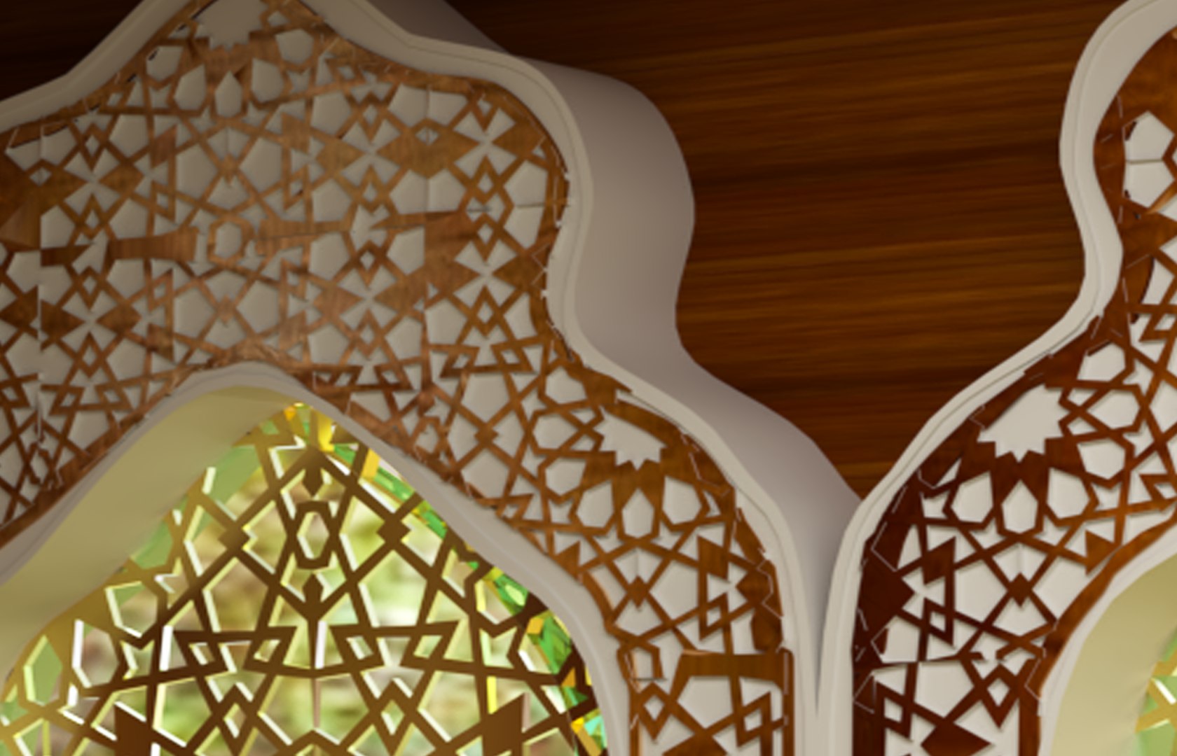 3D Islamic Arches Windows With Geometry Metal Work - TurboSquid 2178698