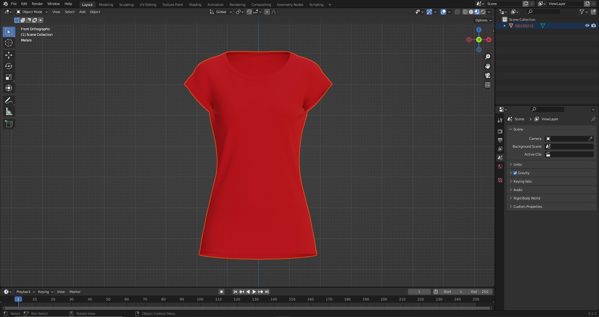 Tops Tee Casual Short Sleeve 3D Model - TurboSquid 2026424