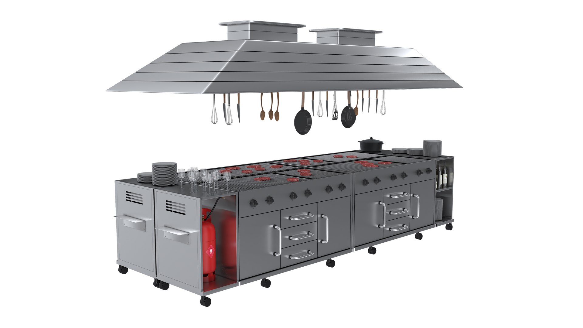 3D Commercial Kitchen Oven Model - TurboSquid 2223134