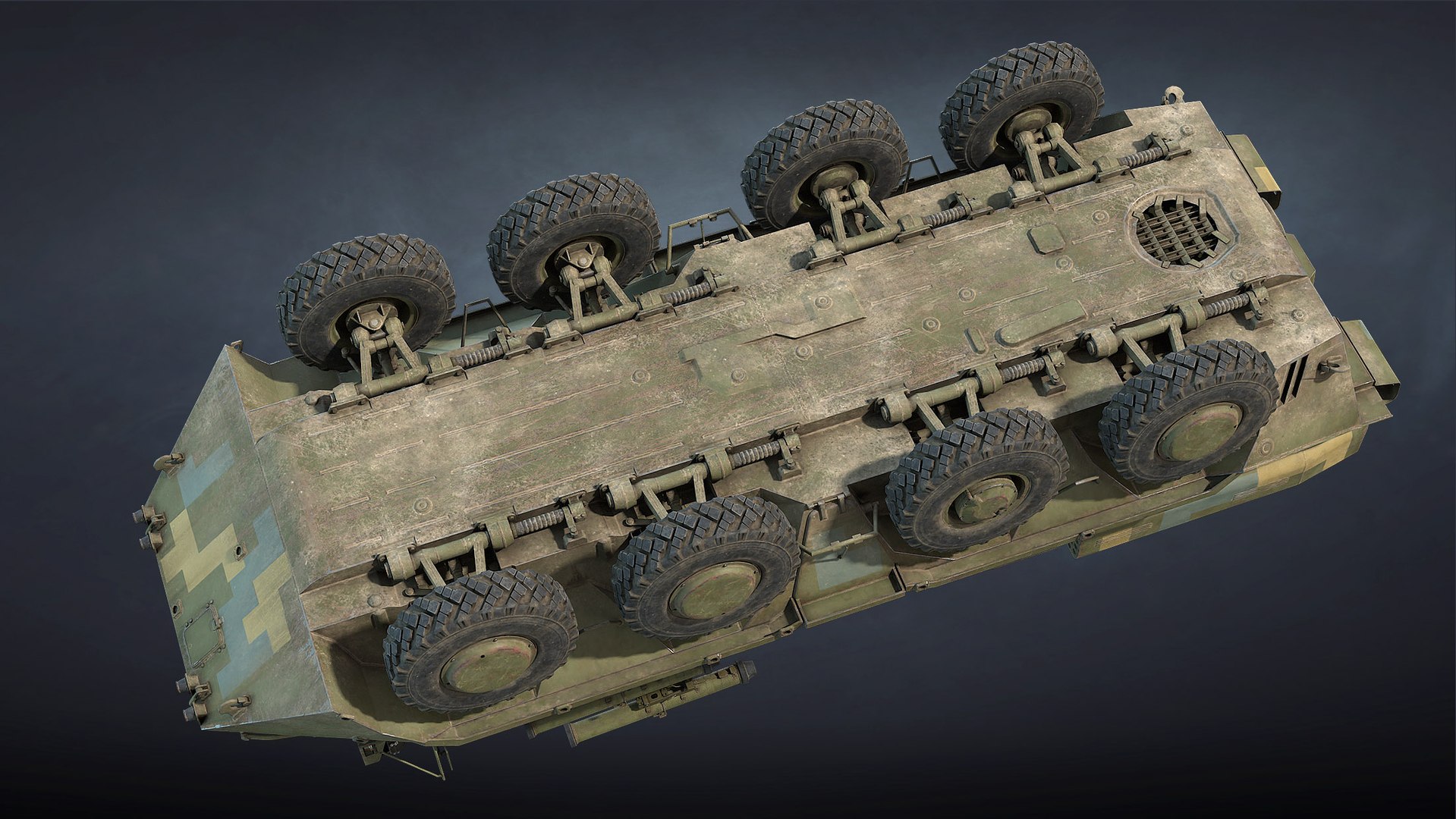 3D BTR-3 Ukrainian APC Game Ready - TurboSquid 2034891