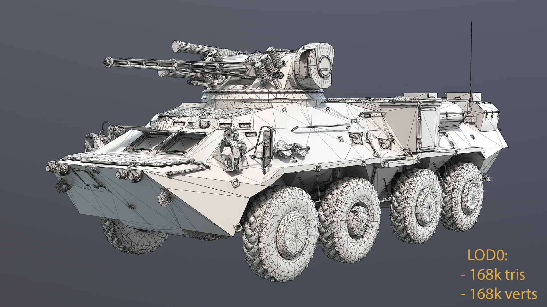 3D BTR-3 Ukrainian APC Game Ready - TurboSquid 2034891