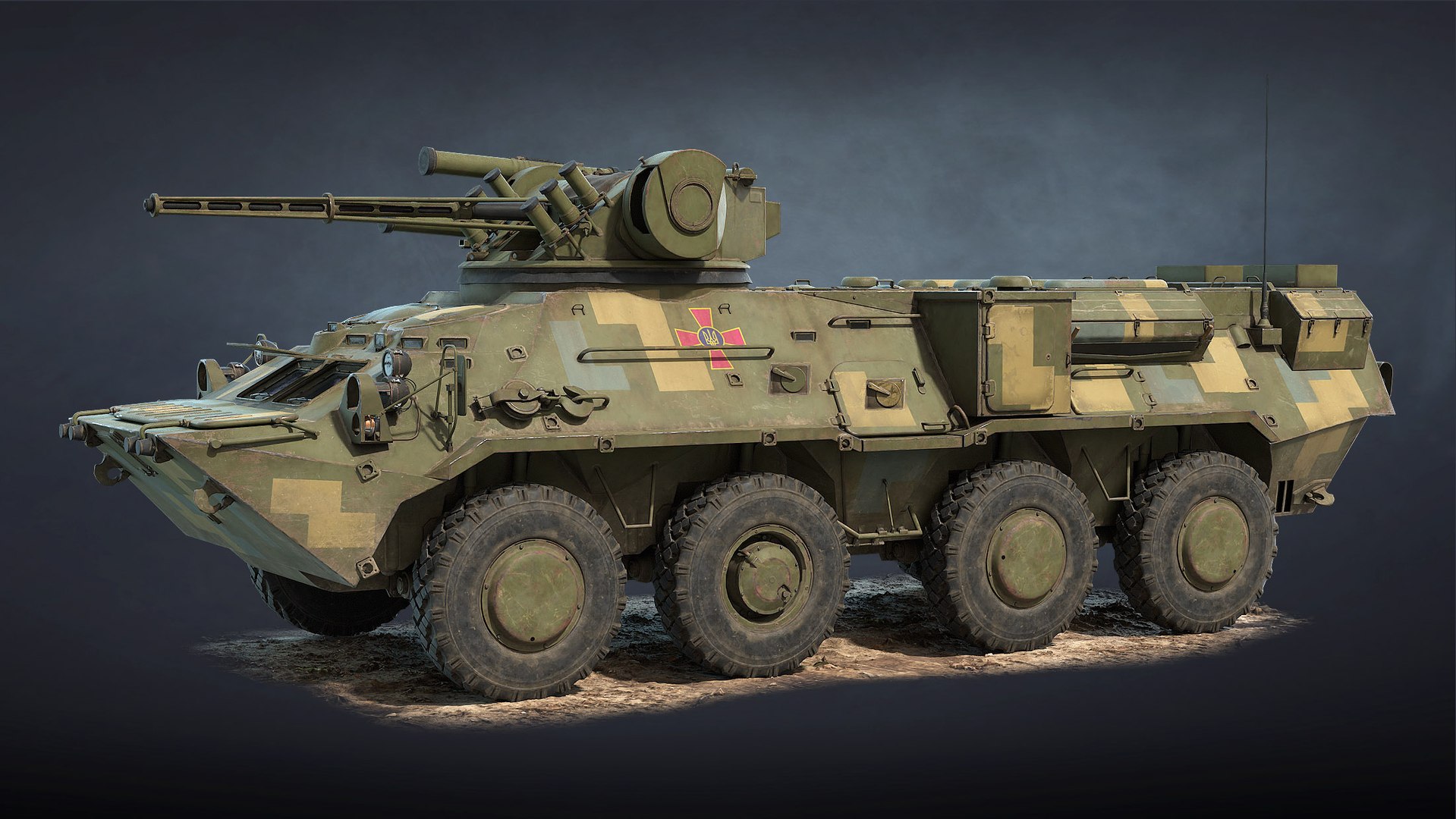 3D BTR-3 Ukrainian APC Game Ready - TurboSquid 2034891