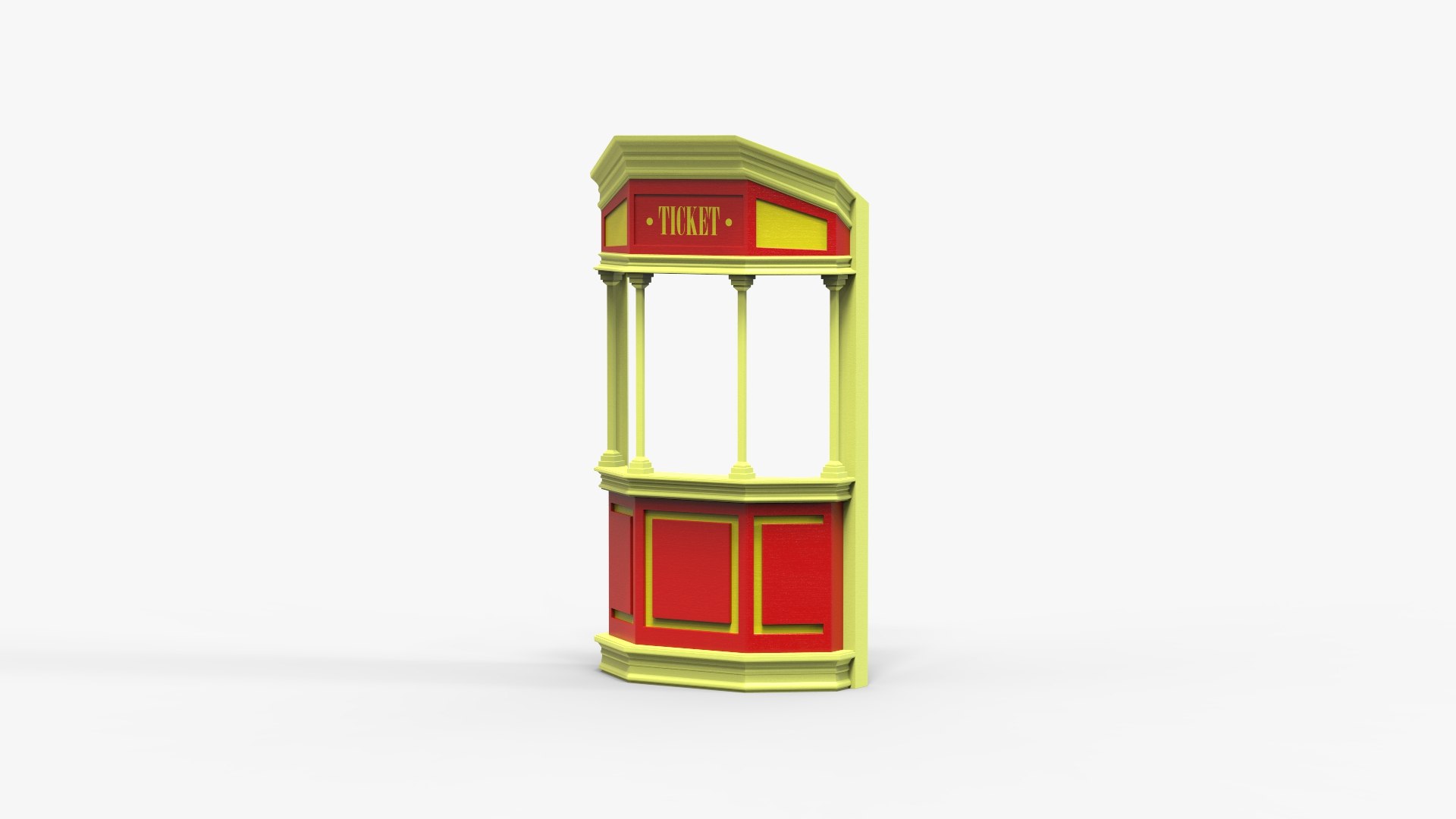Ticket Kiosk Facade 3D - TurboSquid 1928918