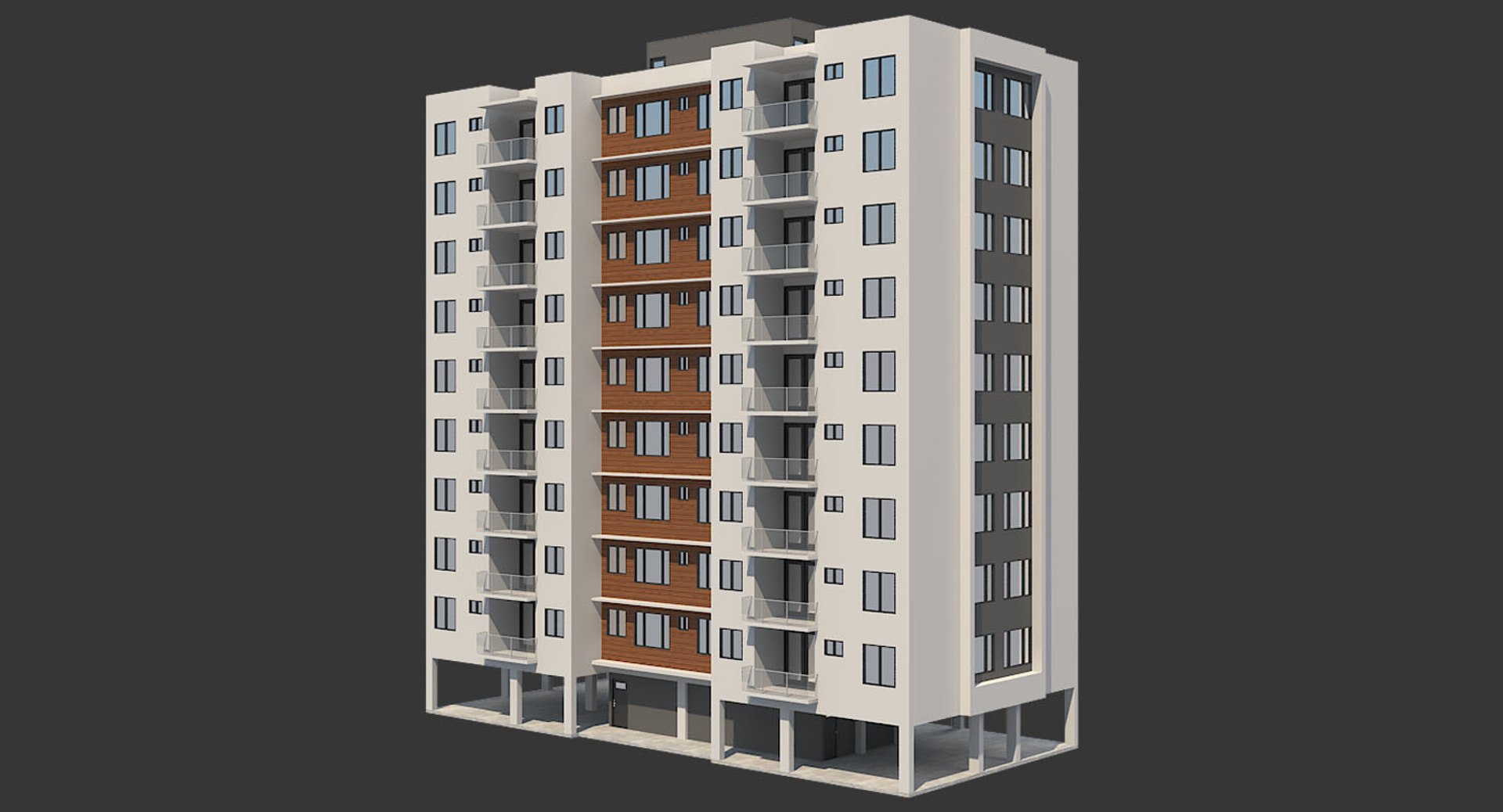 3D Apartment Building 20 Model - TurboSquid 1373899