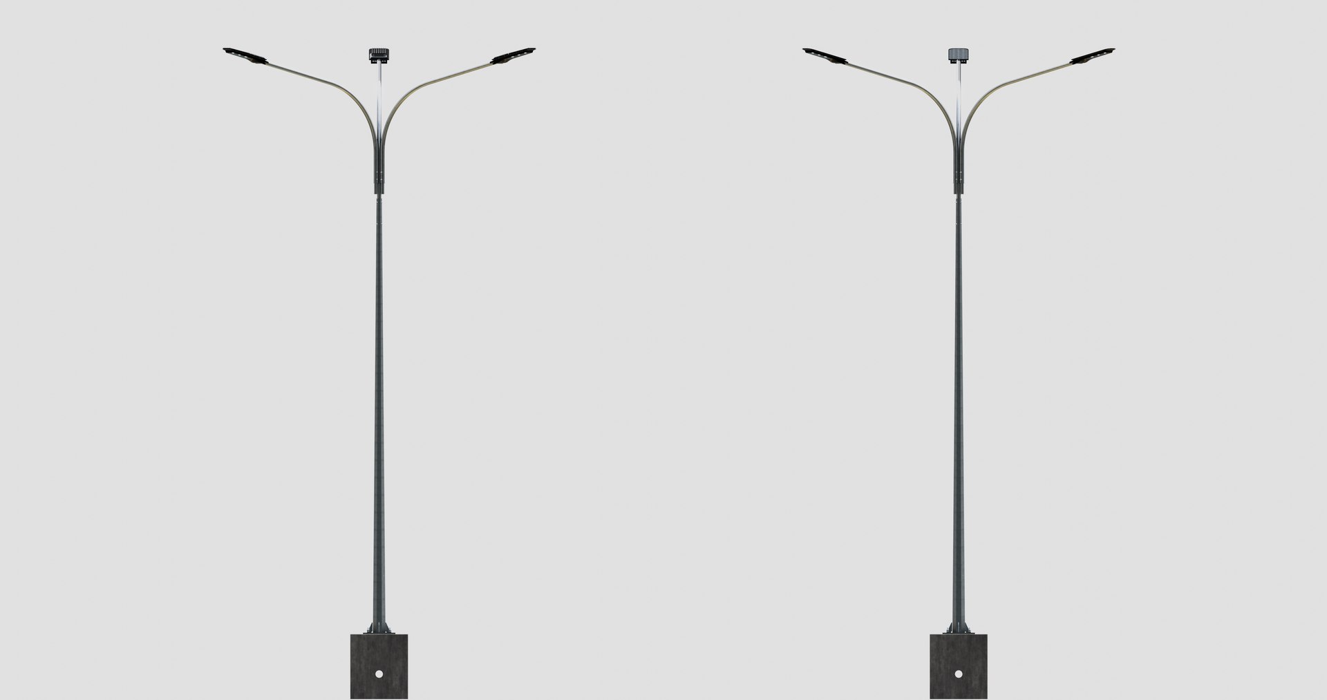 6MT LIGHTING POLE-TRIPLE BENDING ARM Model - TurboSquid 2296287