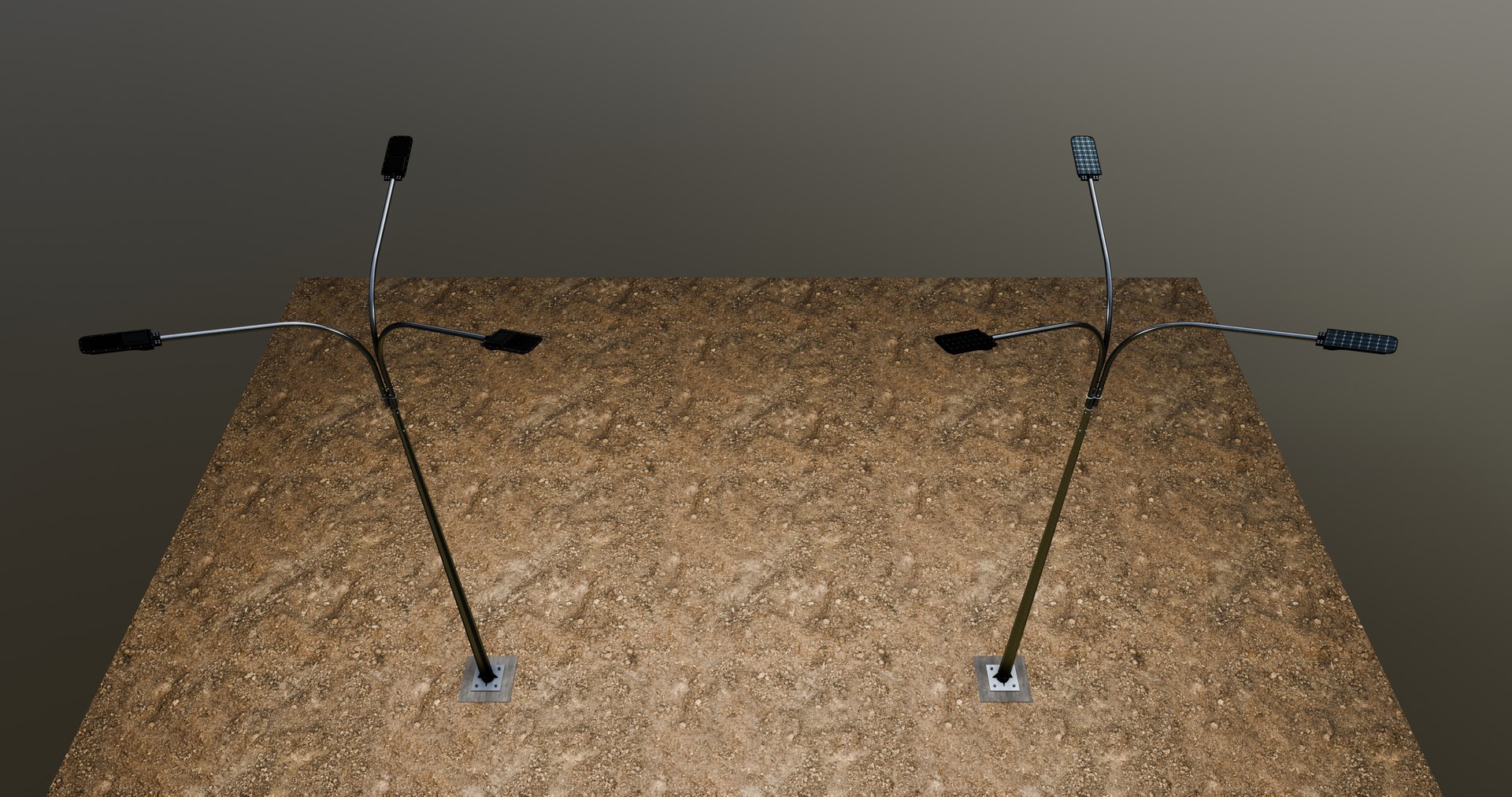 6MT LIGHTING POLE-TRIPLE BENDING ARM Model - TurboSquid 2296287