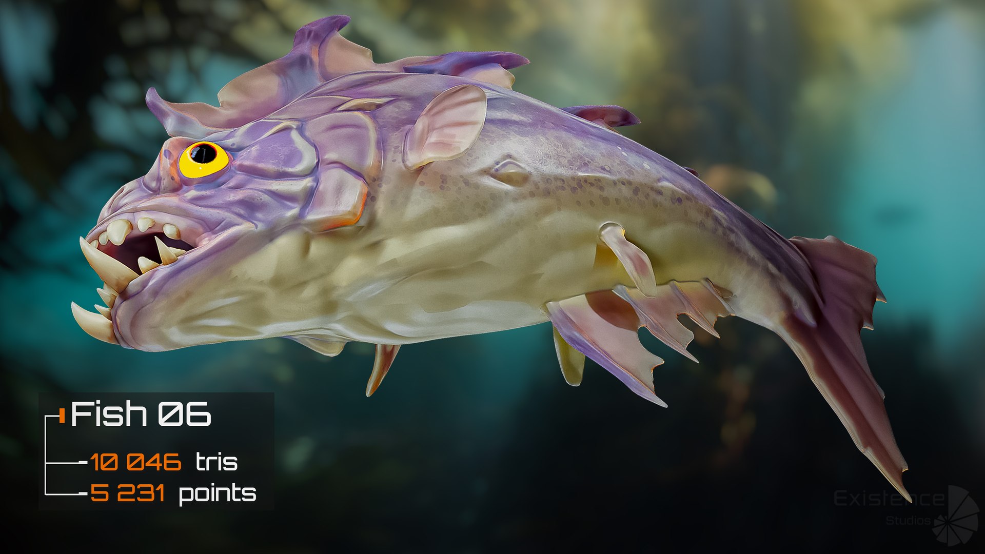3D Fantasy Fish 06 - Aqua Life - Underwater Creature - 45 3D Model ...