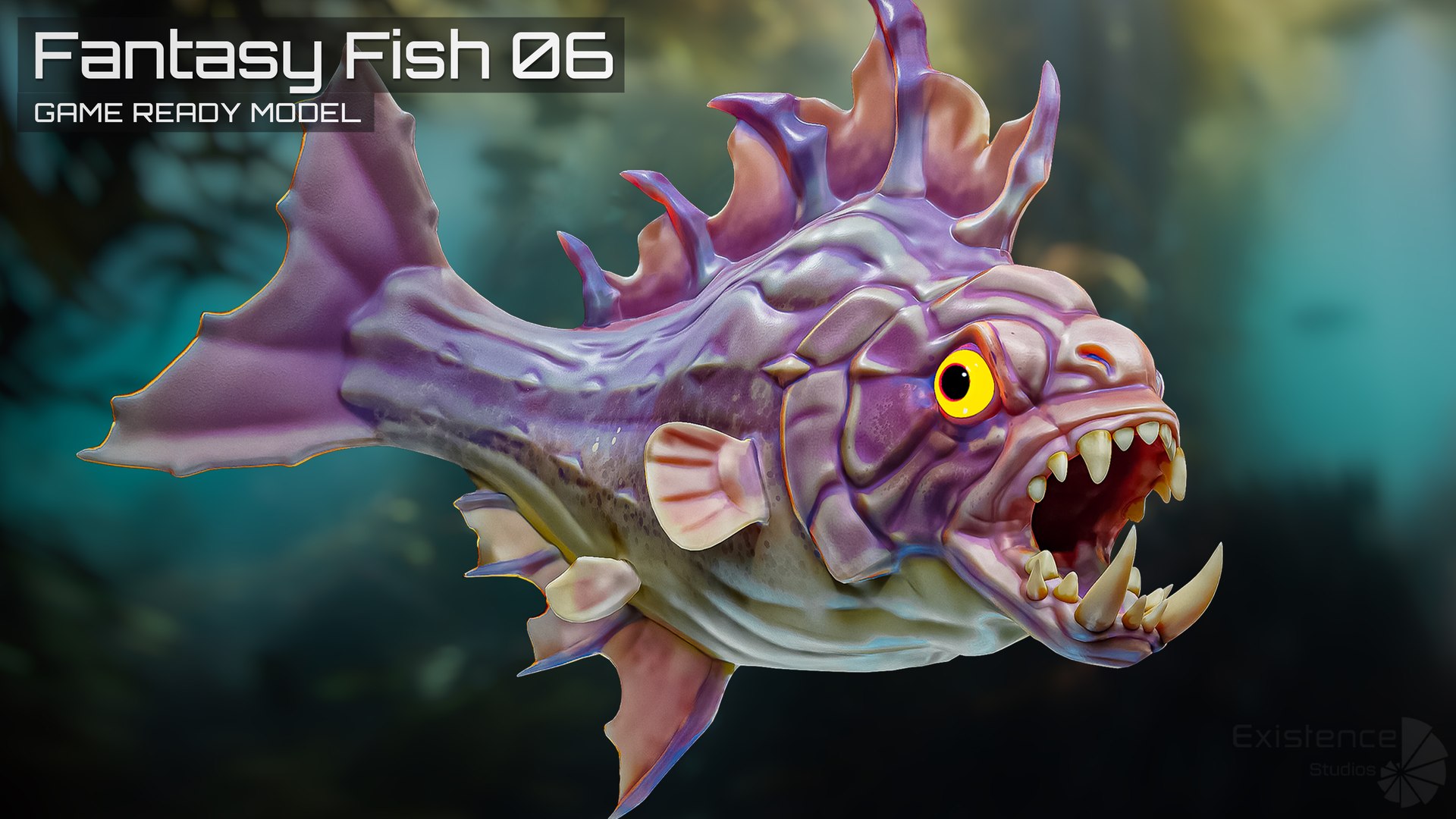 3D Fantasy Fish 06 - Aqua Life - Underwater Creature - 45 3D Model ...