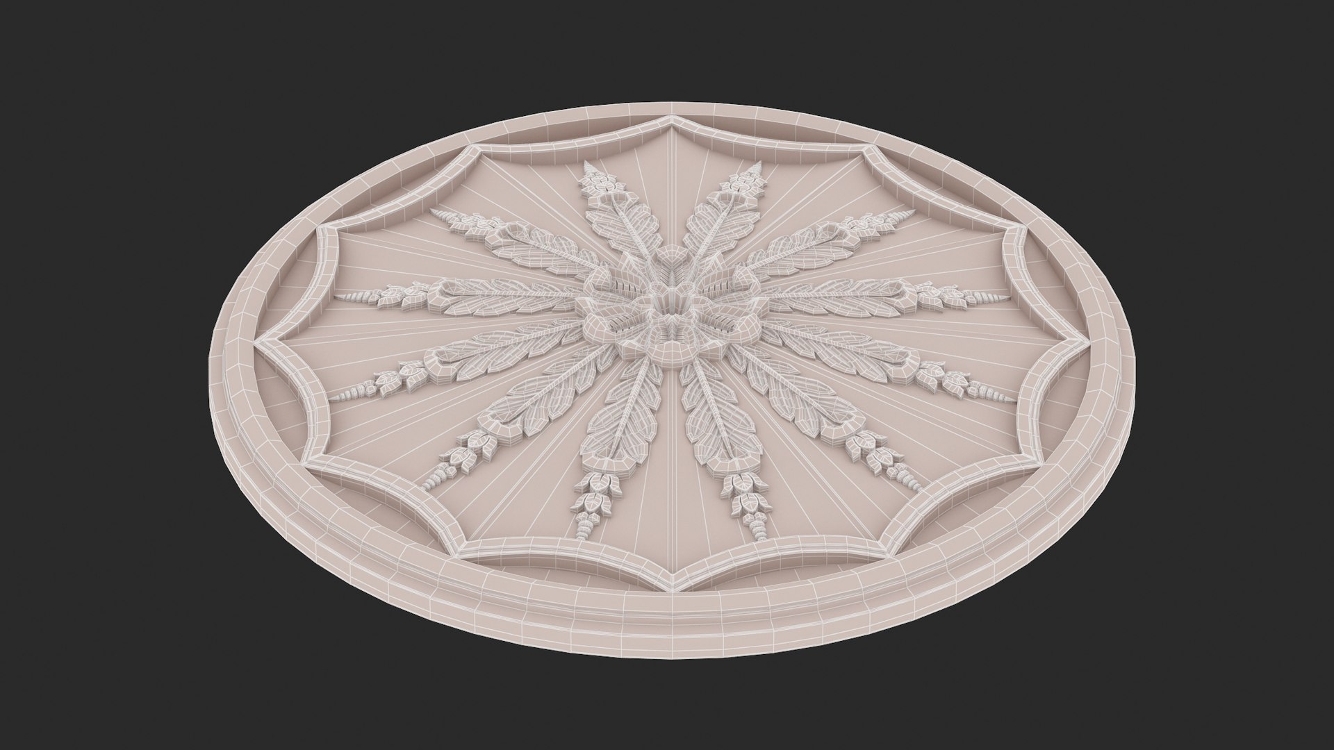 3D Classic Ceiling Medallion 59 - TurboSquid 1800354