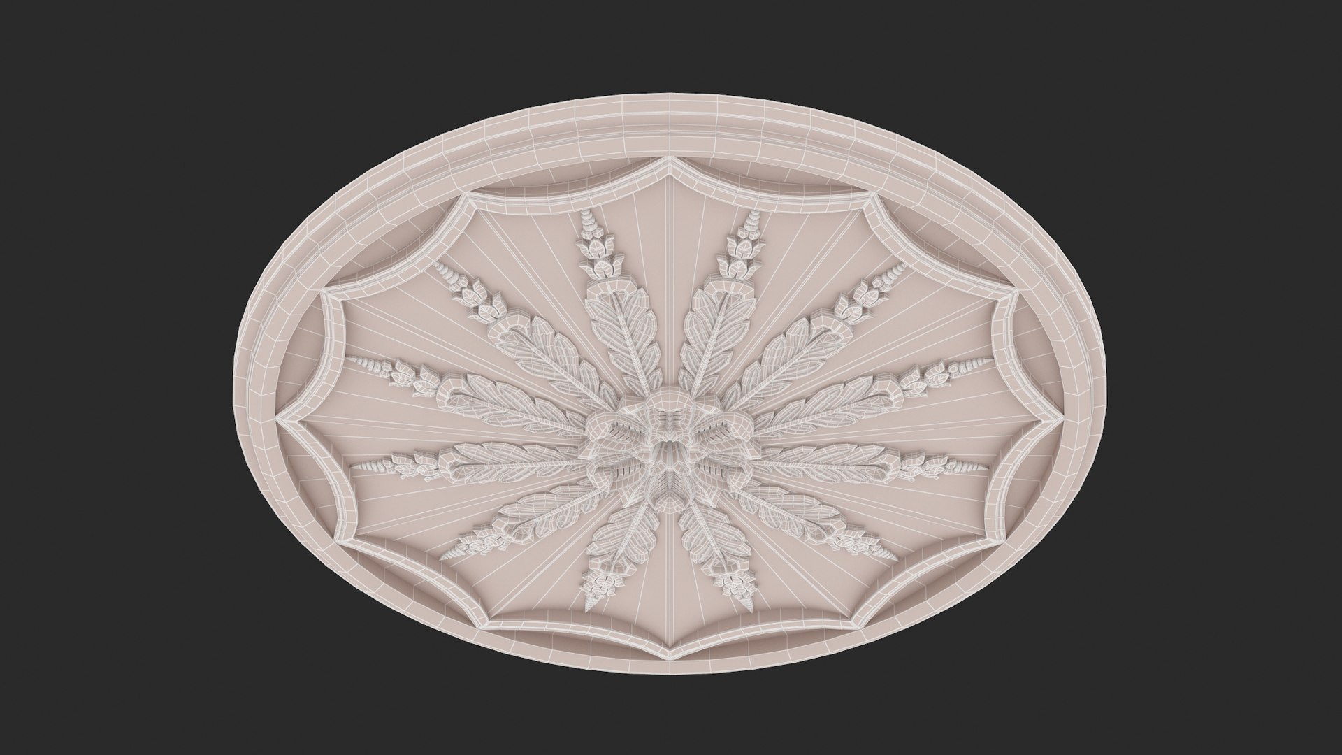 3D Classic Ceiling Medallion 59 - TurboSquid 1800354