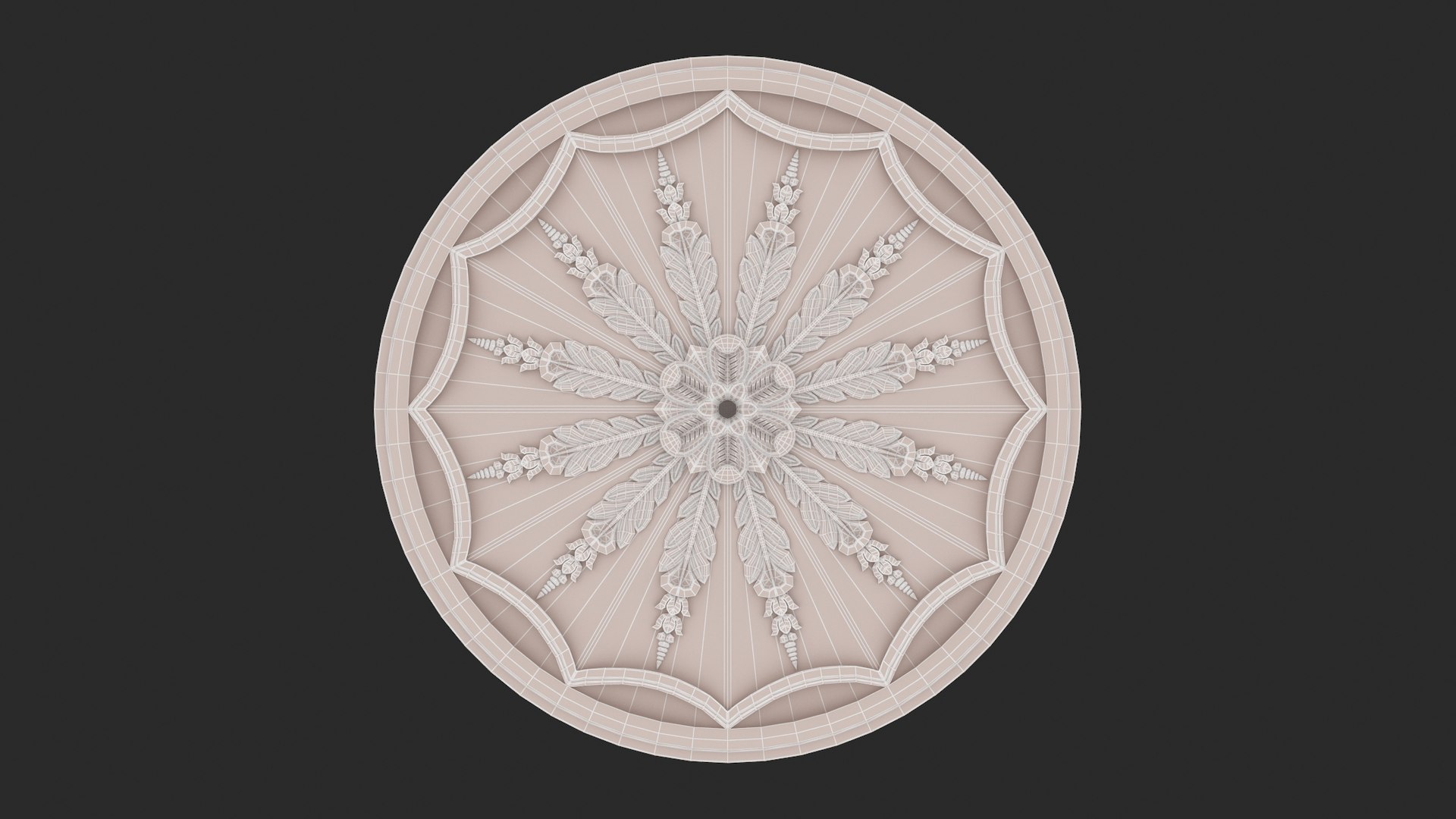 3D Classic Ceiling Medallion 59 - TurboSquid 1800354