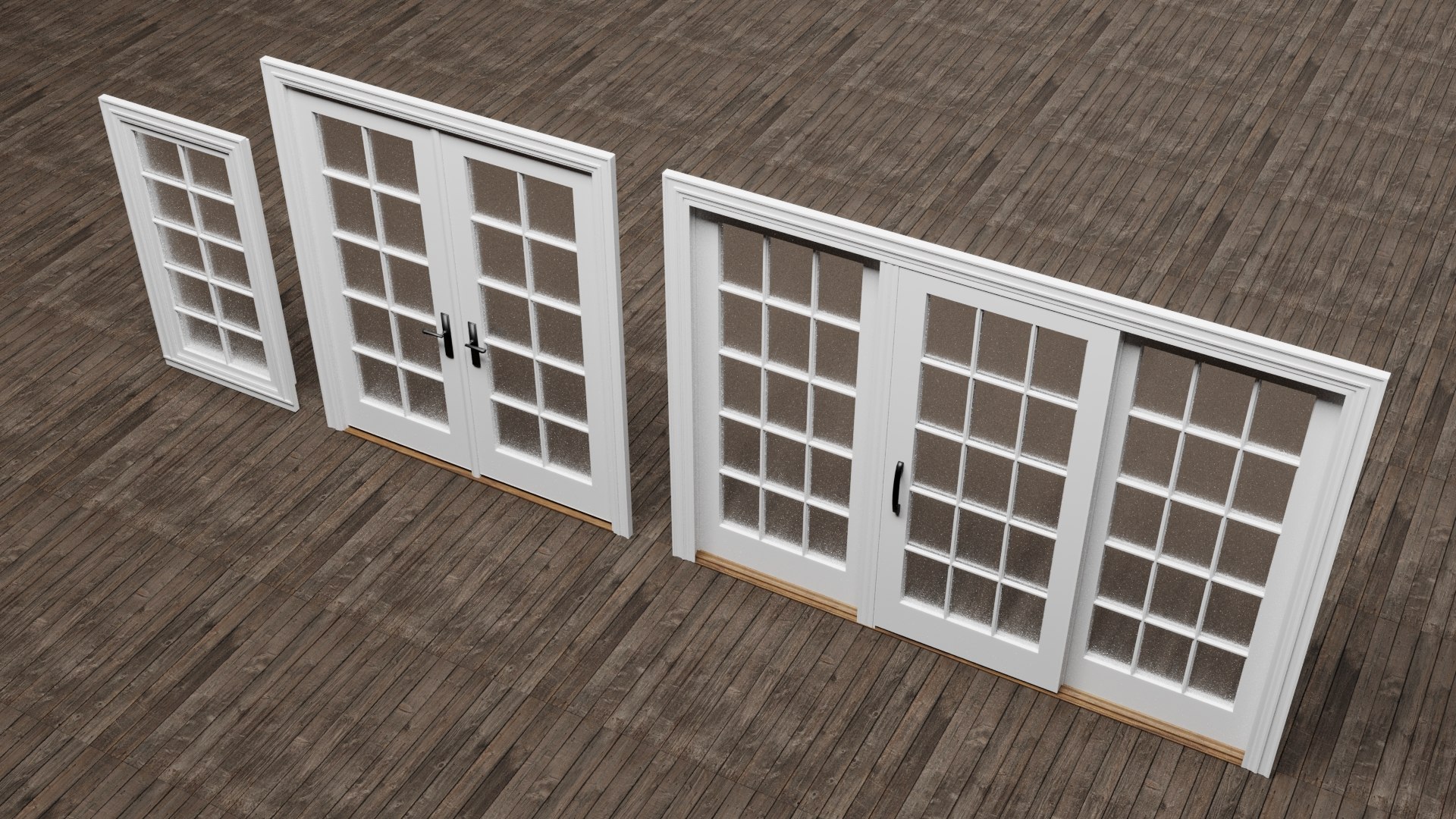 Door Window Set 3D Model - TurboSquid 2162942