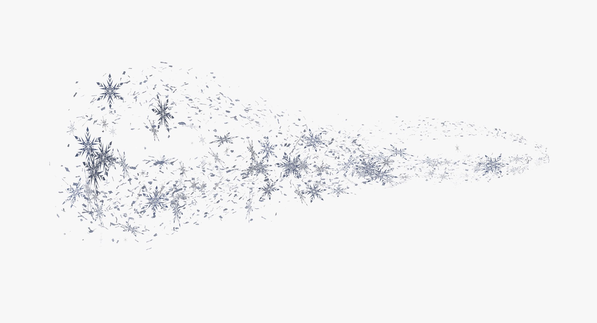 3d model of ice blast spray