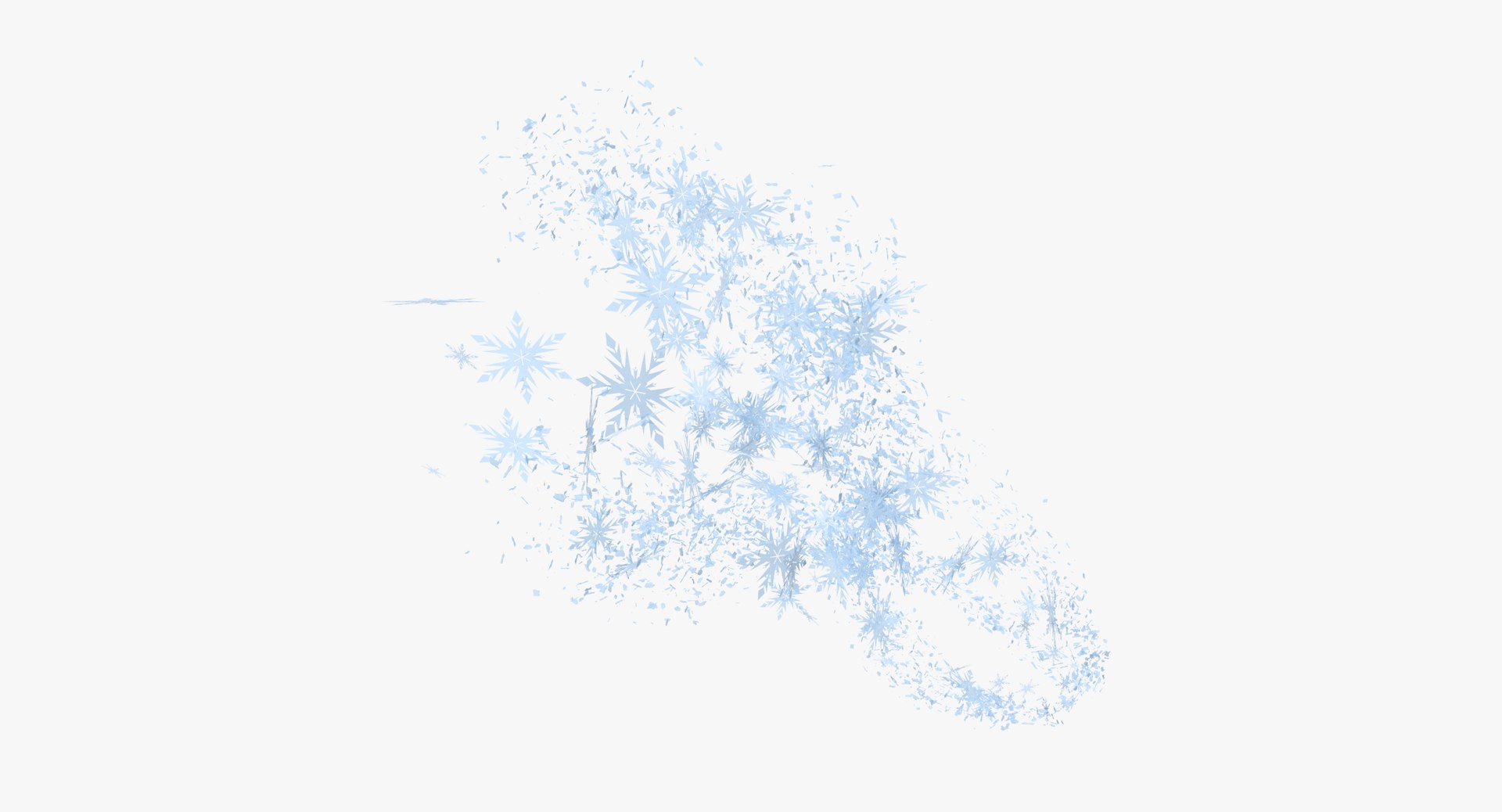 3d model of ice blast spray