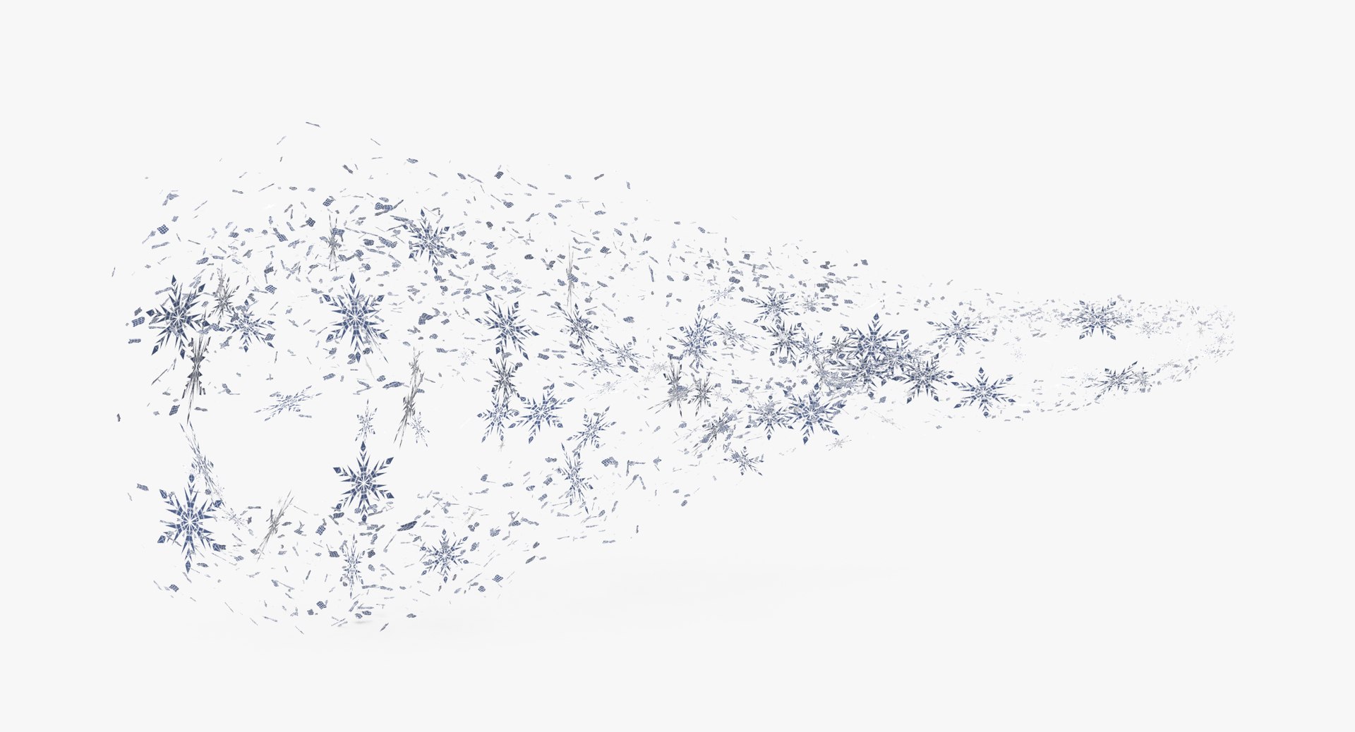 3d model of ice blast spray