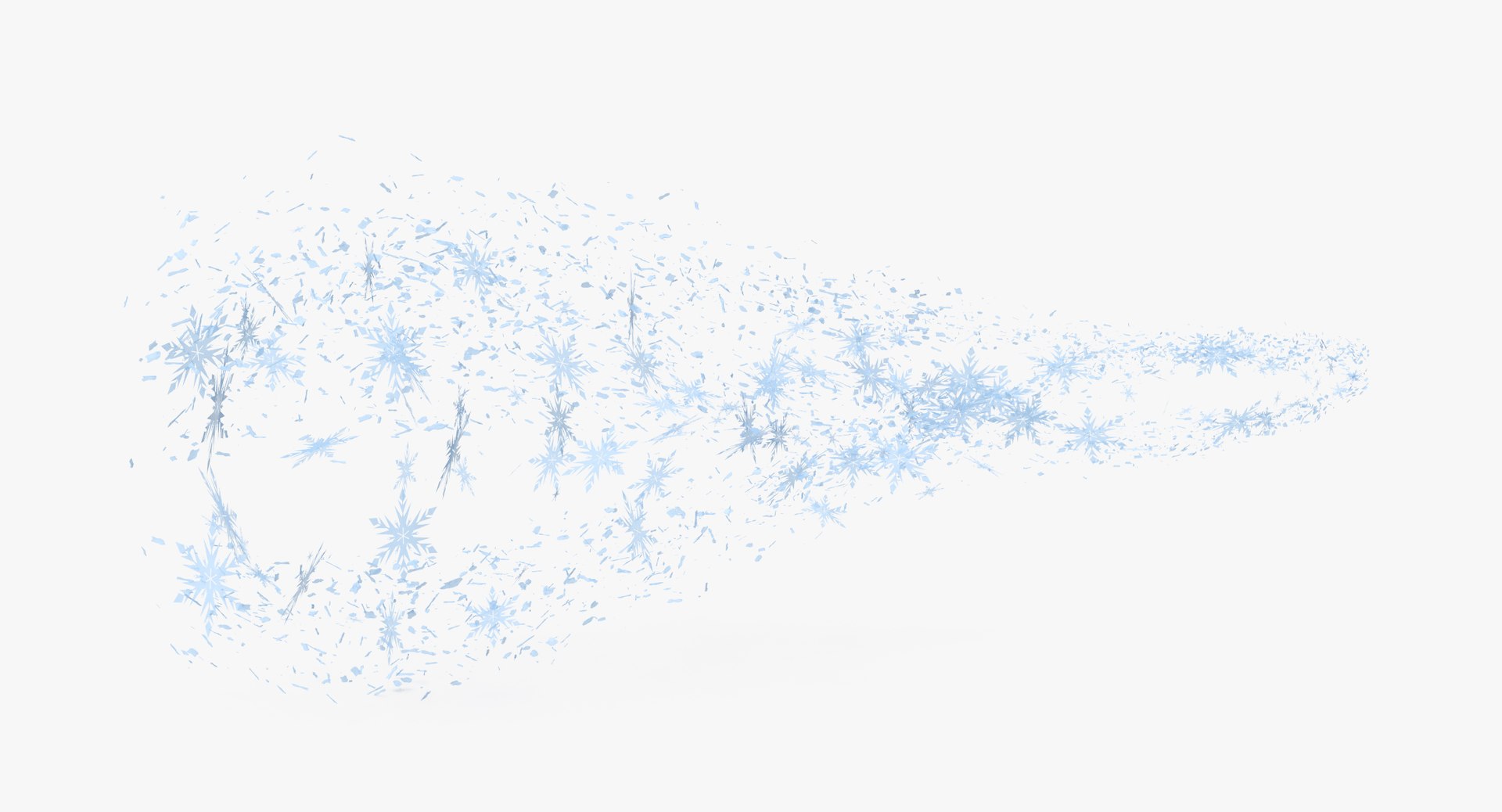 3d model of ice blast spray