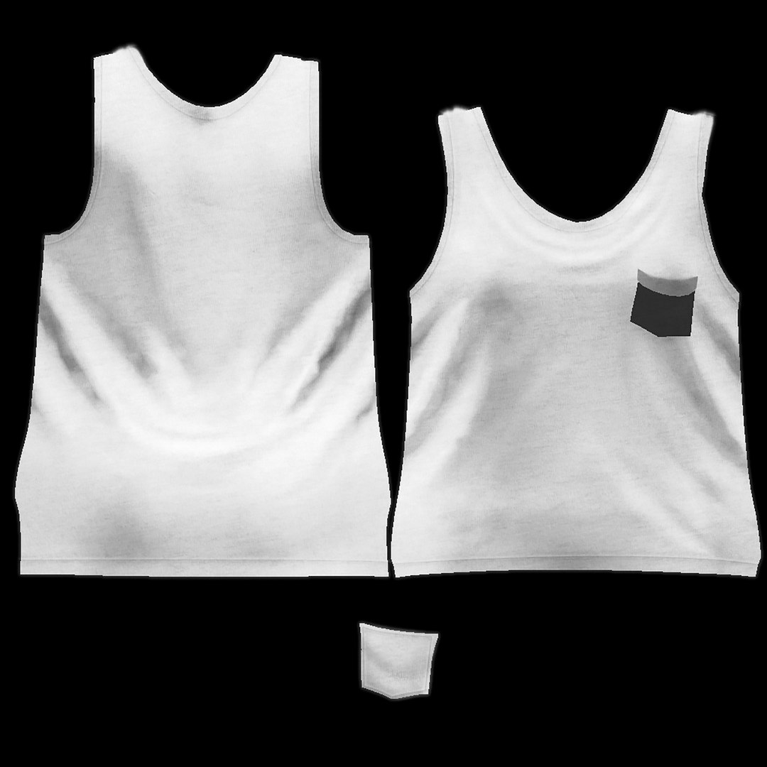 Ladies Back Hem Tank Top 3D Model - TurboSquid 1820912