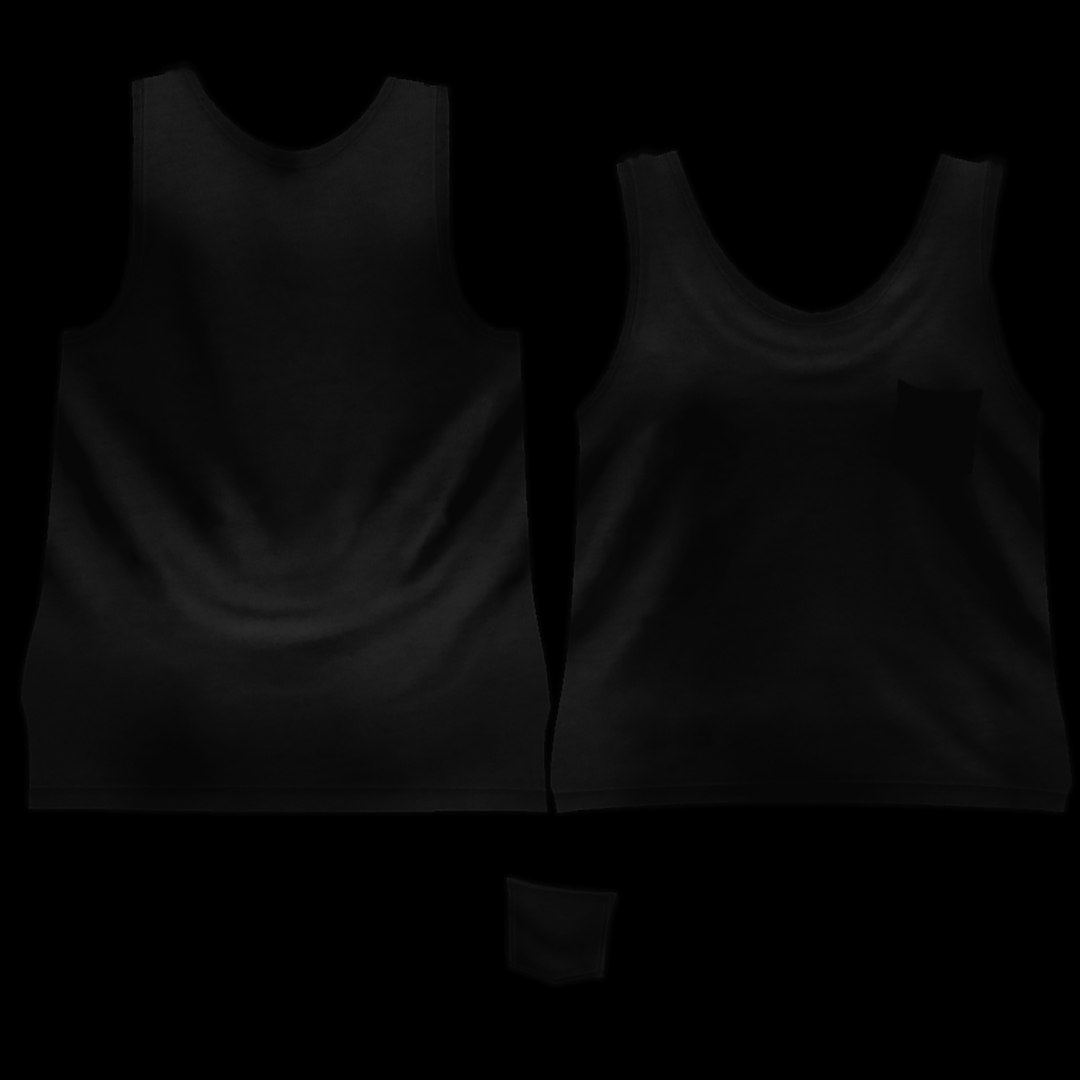 Ladies Back Hem Tank Top 3D Model - TurboSquid 1820912