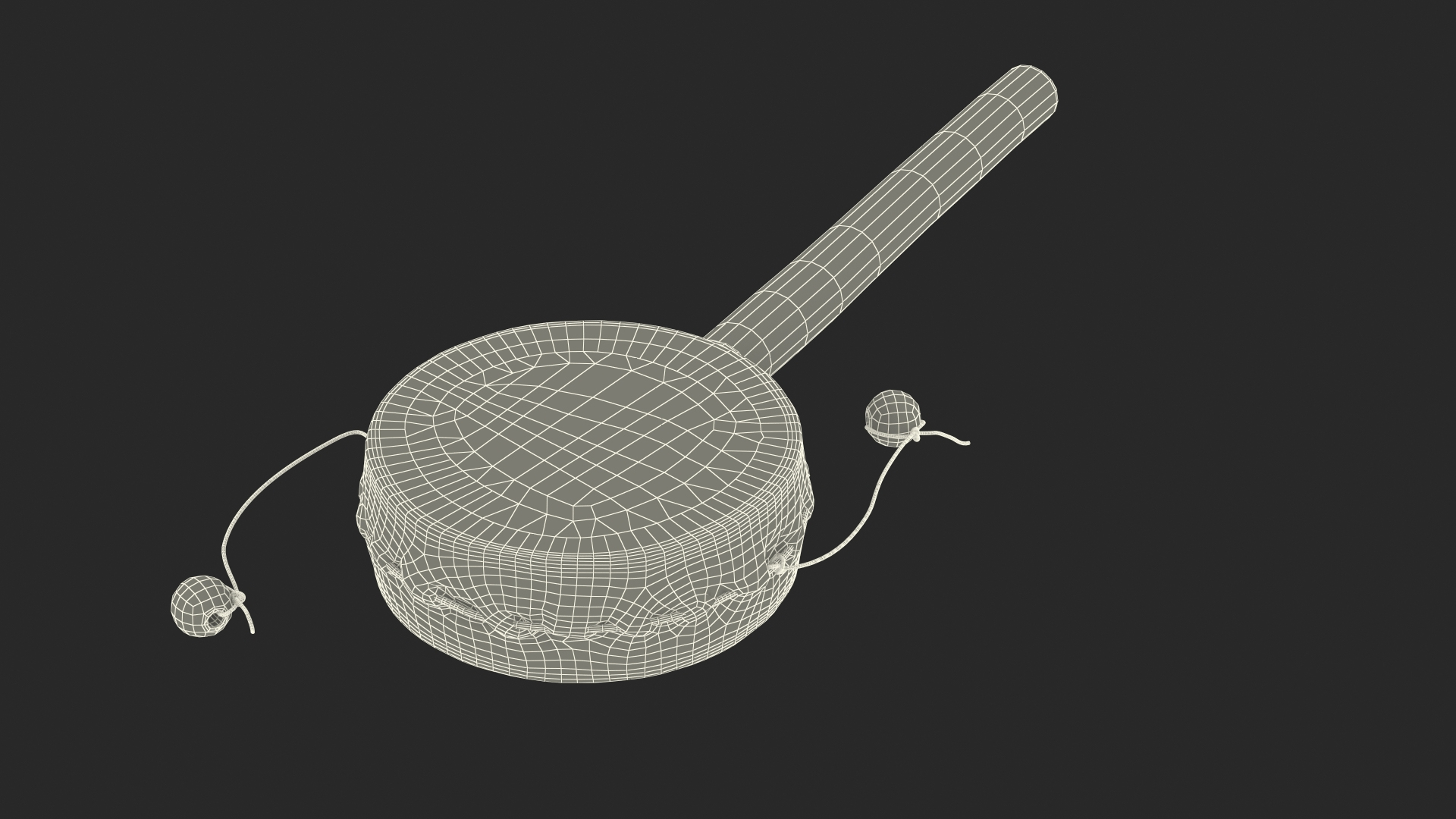 3D Vintage Rattle Drum Folk - TurboSquid 1682097