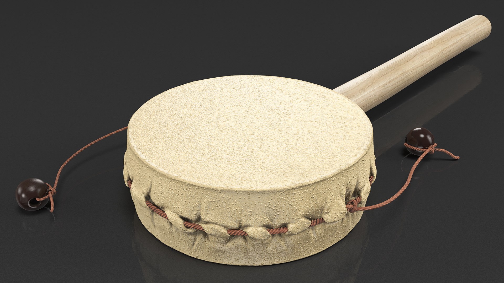 3D Vintage Rattle Drum Folk - TurboSquid 1682097