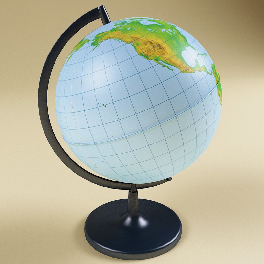 3d Model Of Globe Modelled Function