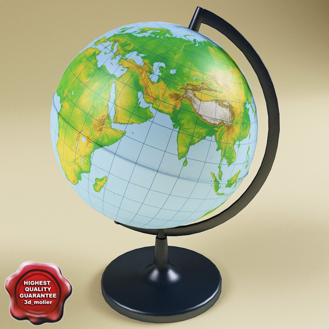 3d Model Of Globe Modelled Function