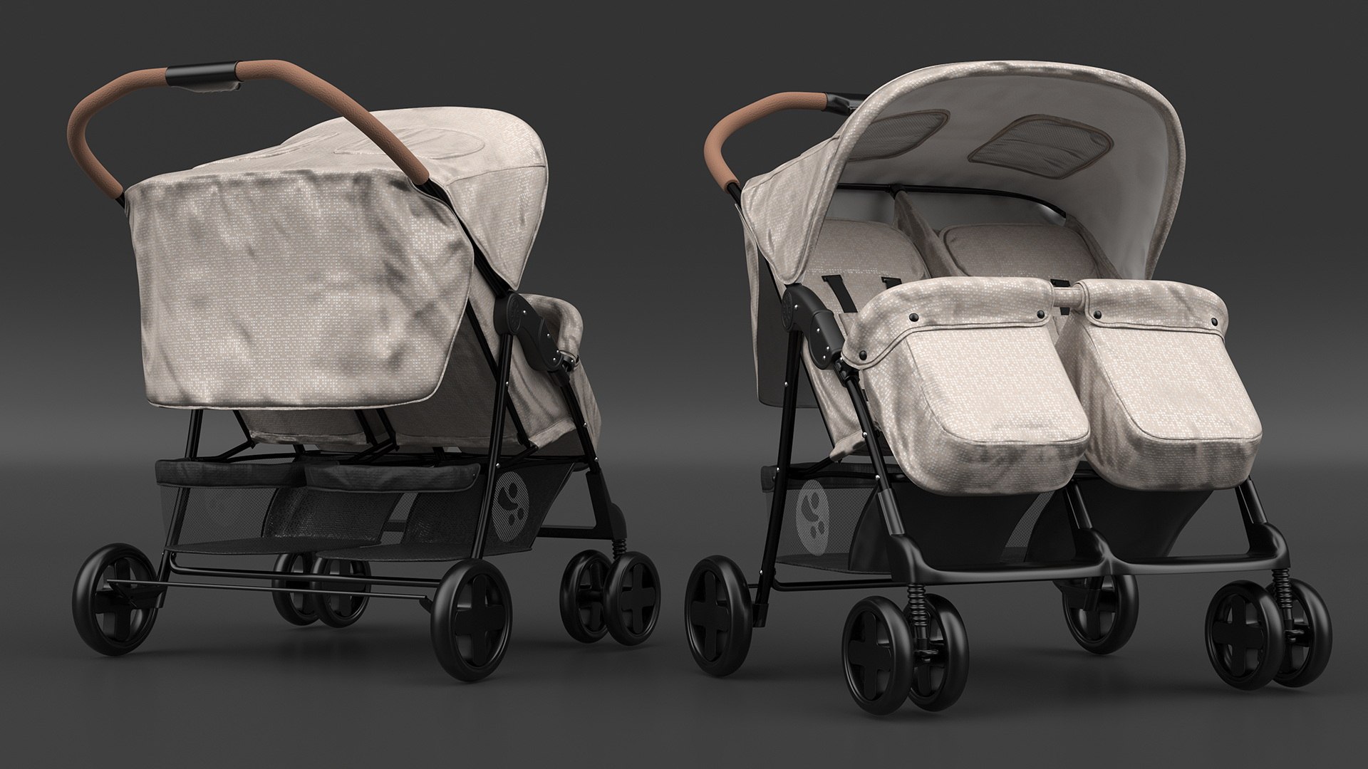 3D Double Baby Stroller - TurboSquid 2073865