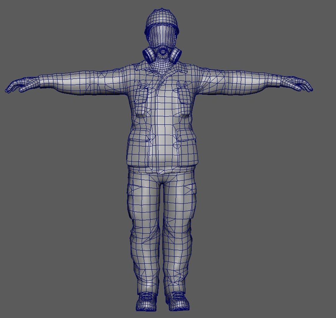 Gas Mask Worker Character Rigged Animated 3D Model - TurboSquid 2060397
