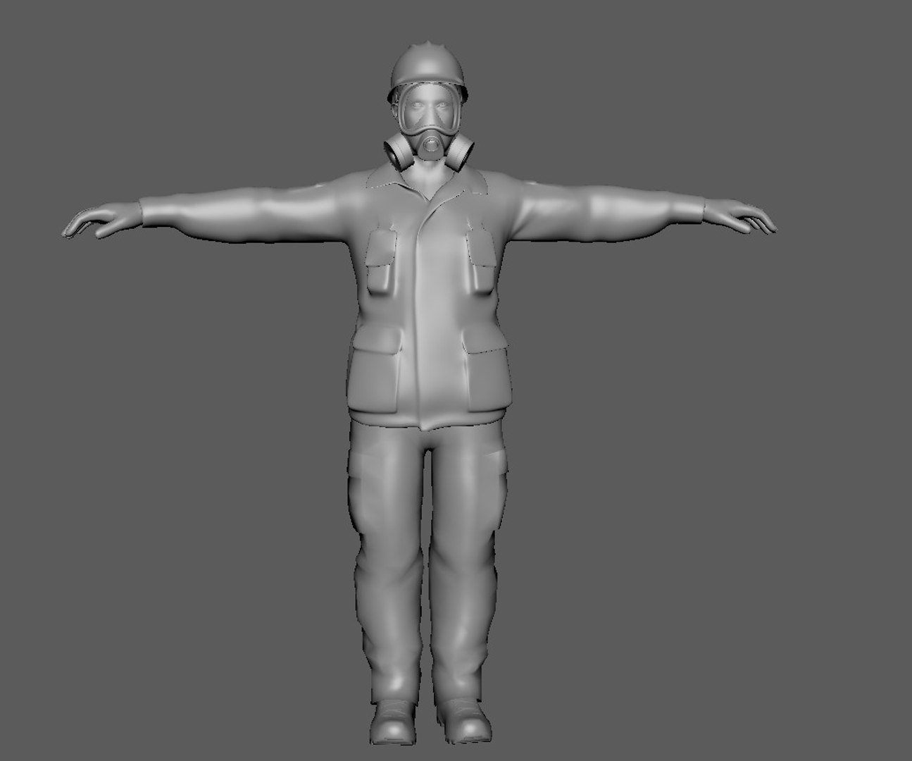 Gas Mask Worker Character Rigged Animated 3D Model - TurboSquid 2060397