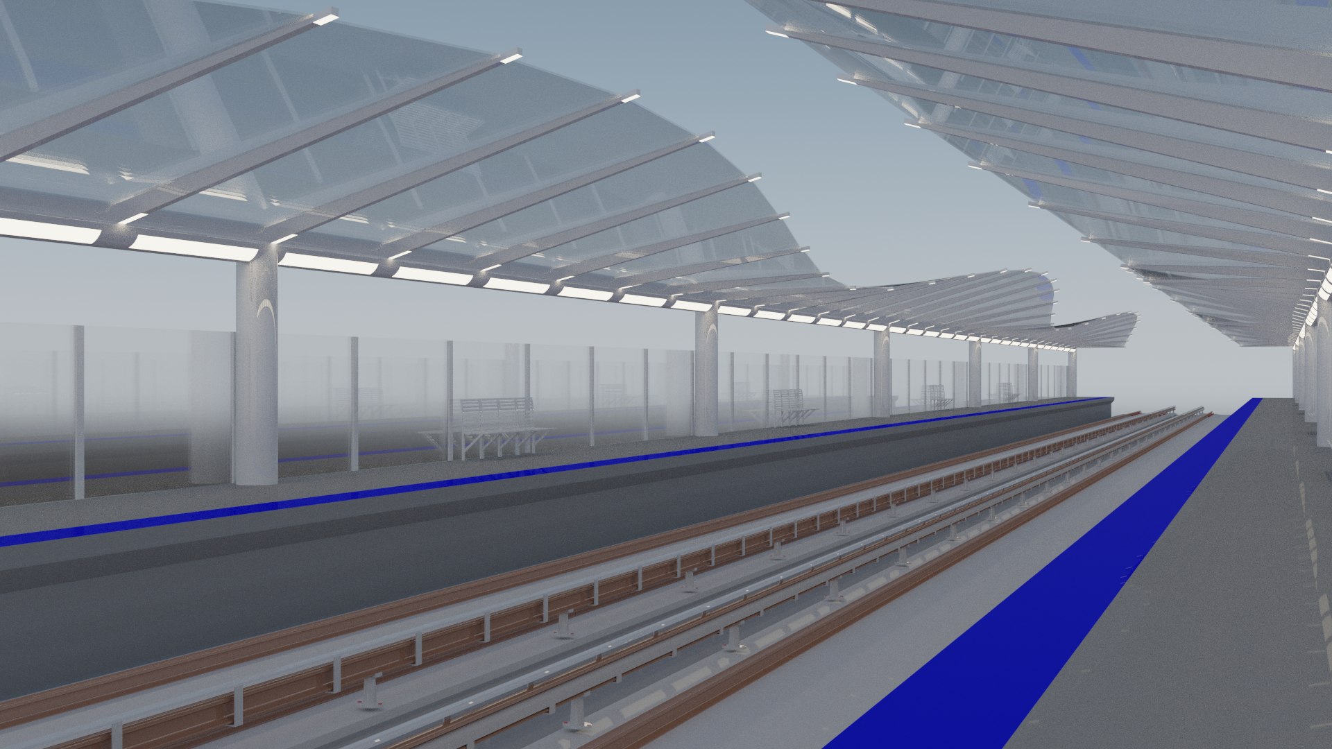 3D Railway station concept model - TurboSquid 1806700