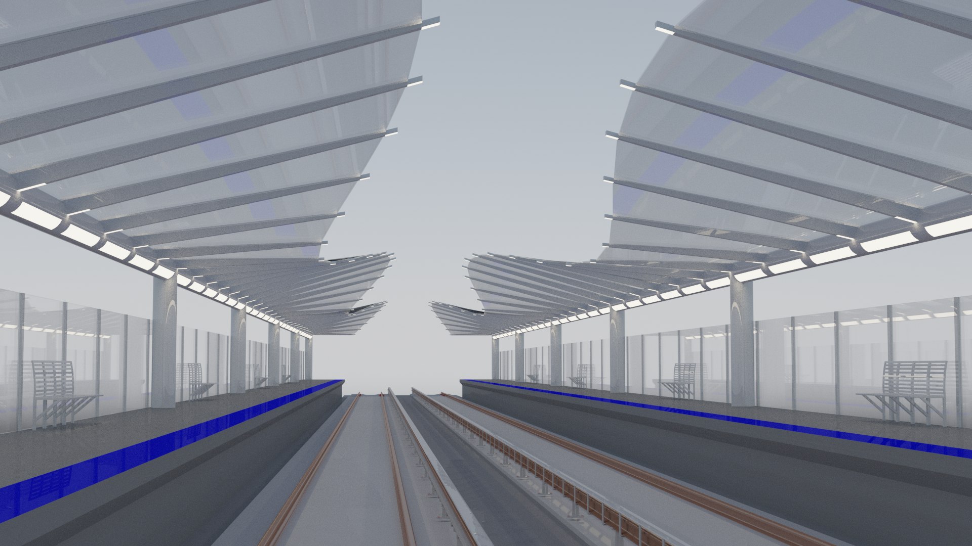 3D Railway station concept model - TurboSquid 1806700