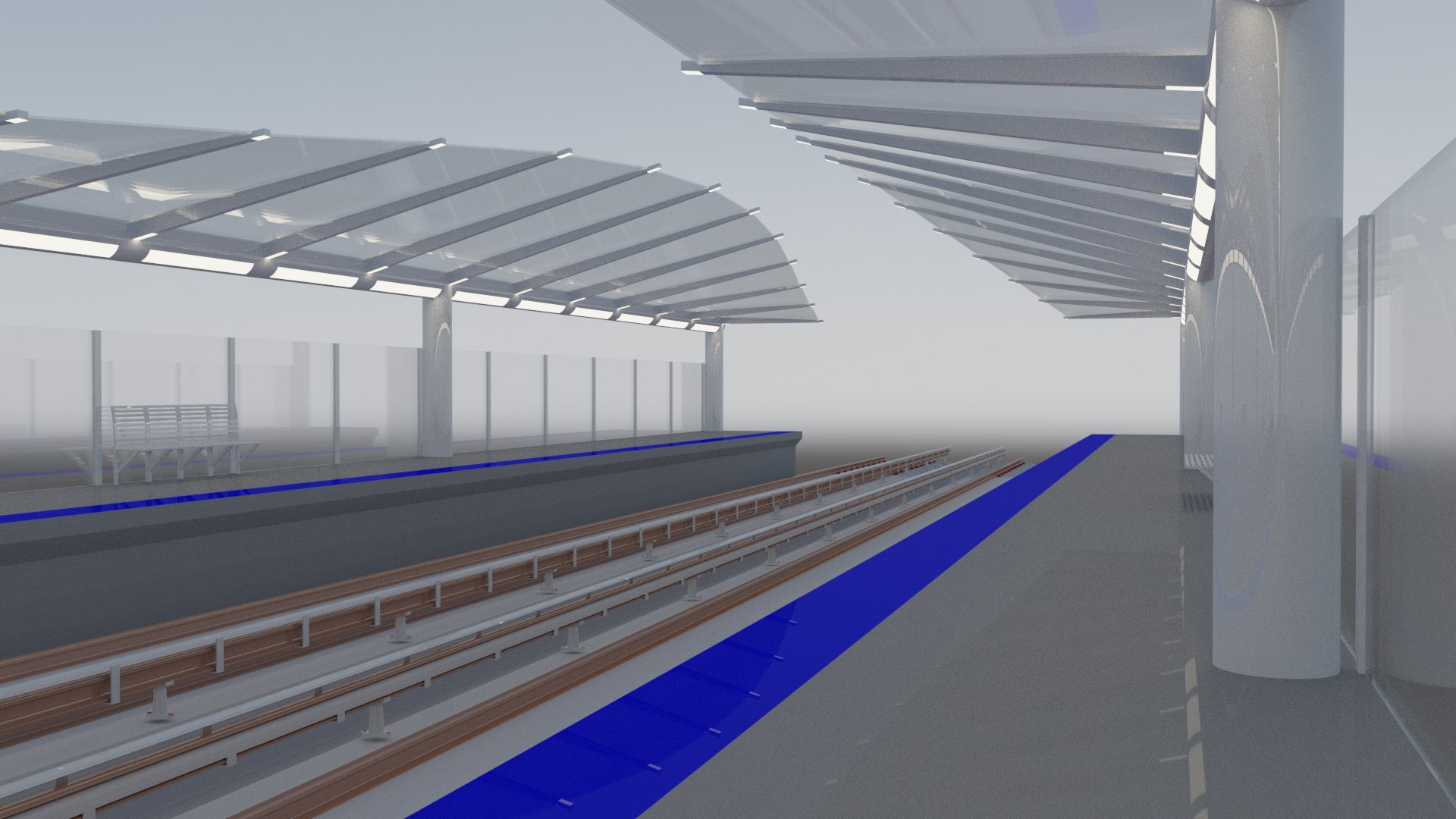 3D Railway station concept model - TurboSquid 1806700