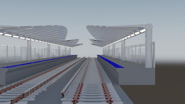 3D Railway station concept model - TurboSquid 1806700