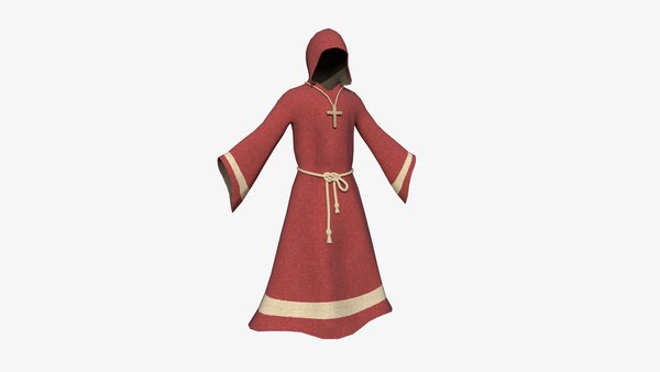 3D Priest Outfit A07 Red - Character Clothing Design - TurboSquid 2048322
