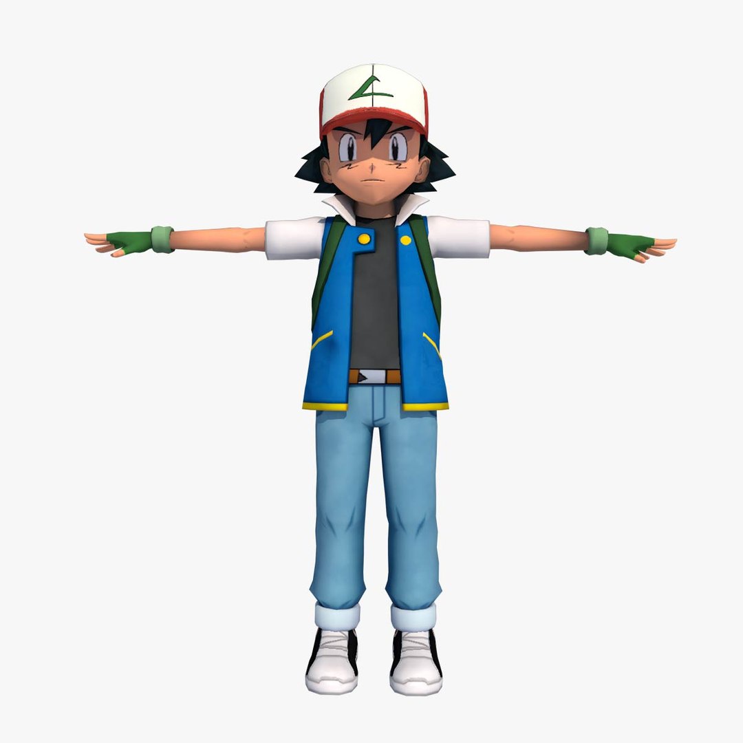 Ash ketchum satoshi main 3D - TurboSquid 1599351