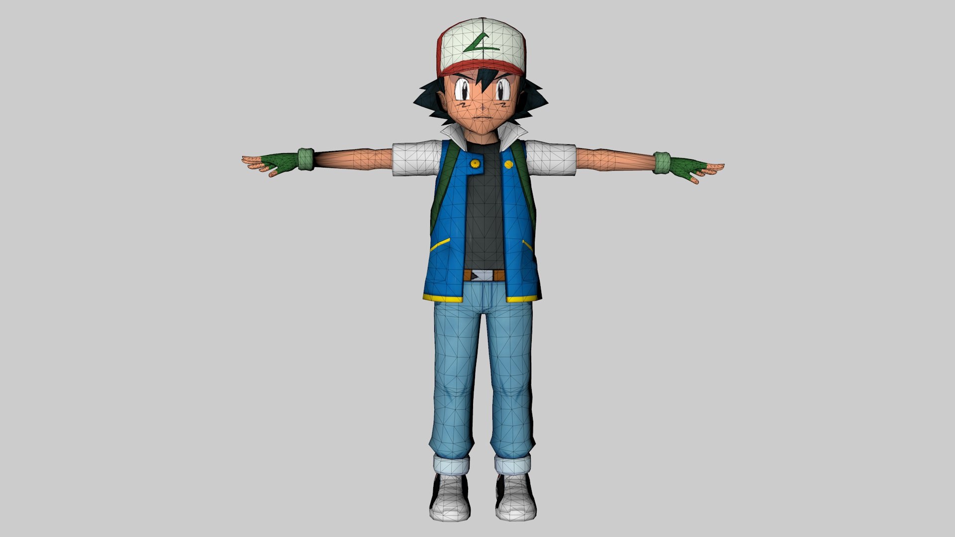 Ash Ketchum Satoshi Main 3D - TurboSquid 1599351