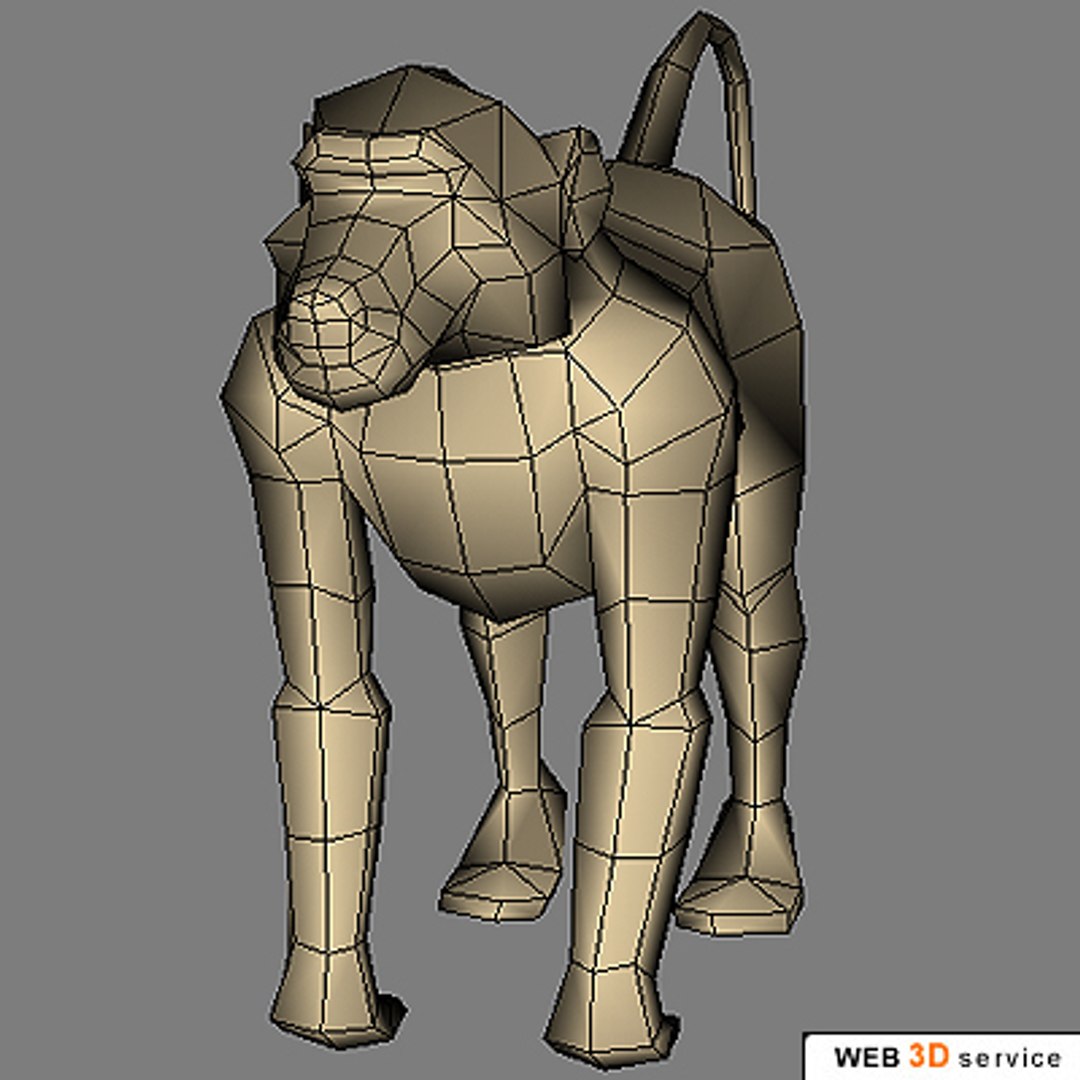 Baboon 800 3d Model